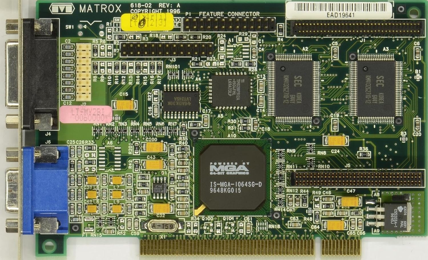 Amazon.com: Matrox 618-02 REV A PCI Graphics Card, MGA-MYST/2/GAT, FCC ID: ID7061800 : Electronics