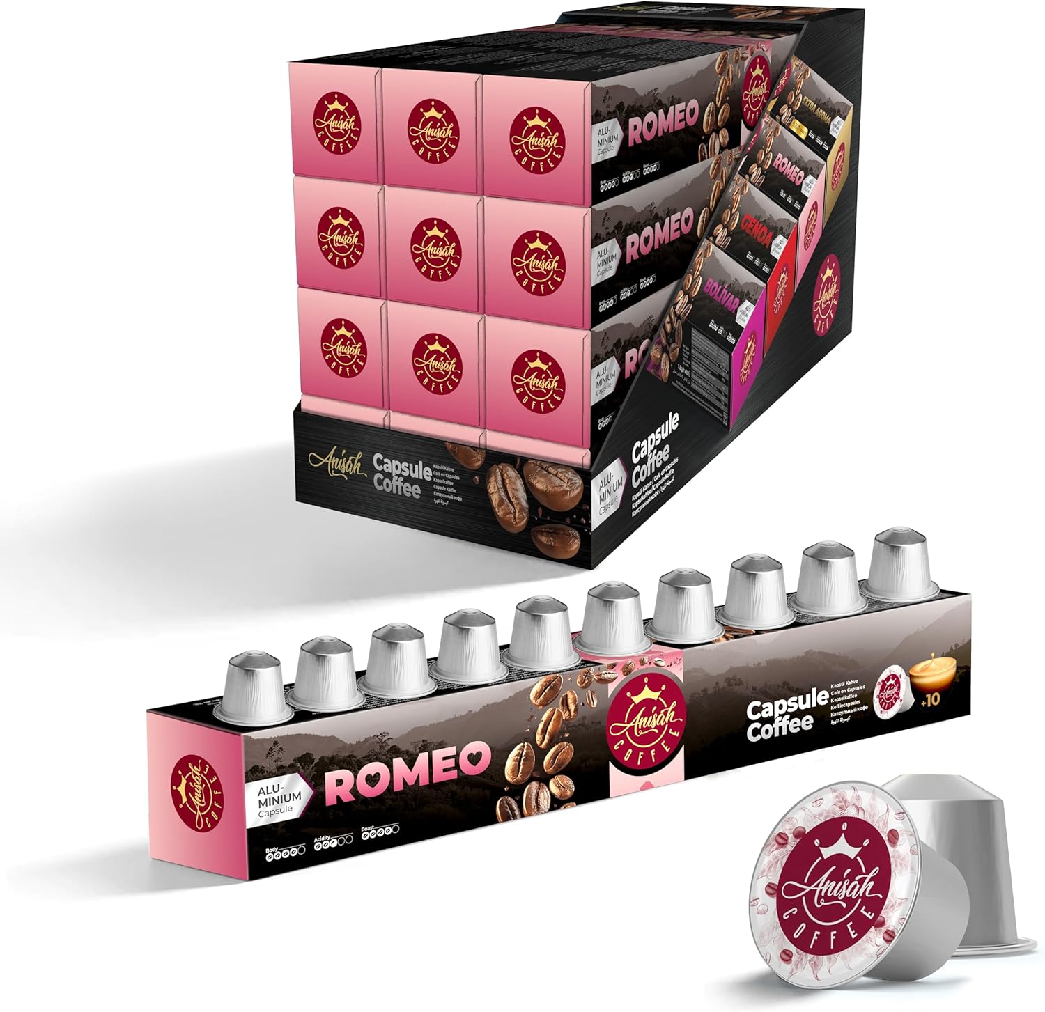 Anisah Coffee Romeo Nespresso Uyumlu Kapsül Kahve, 12x10 kutu (120 ...