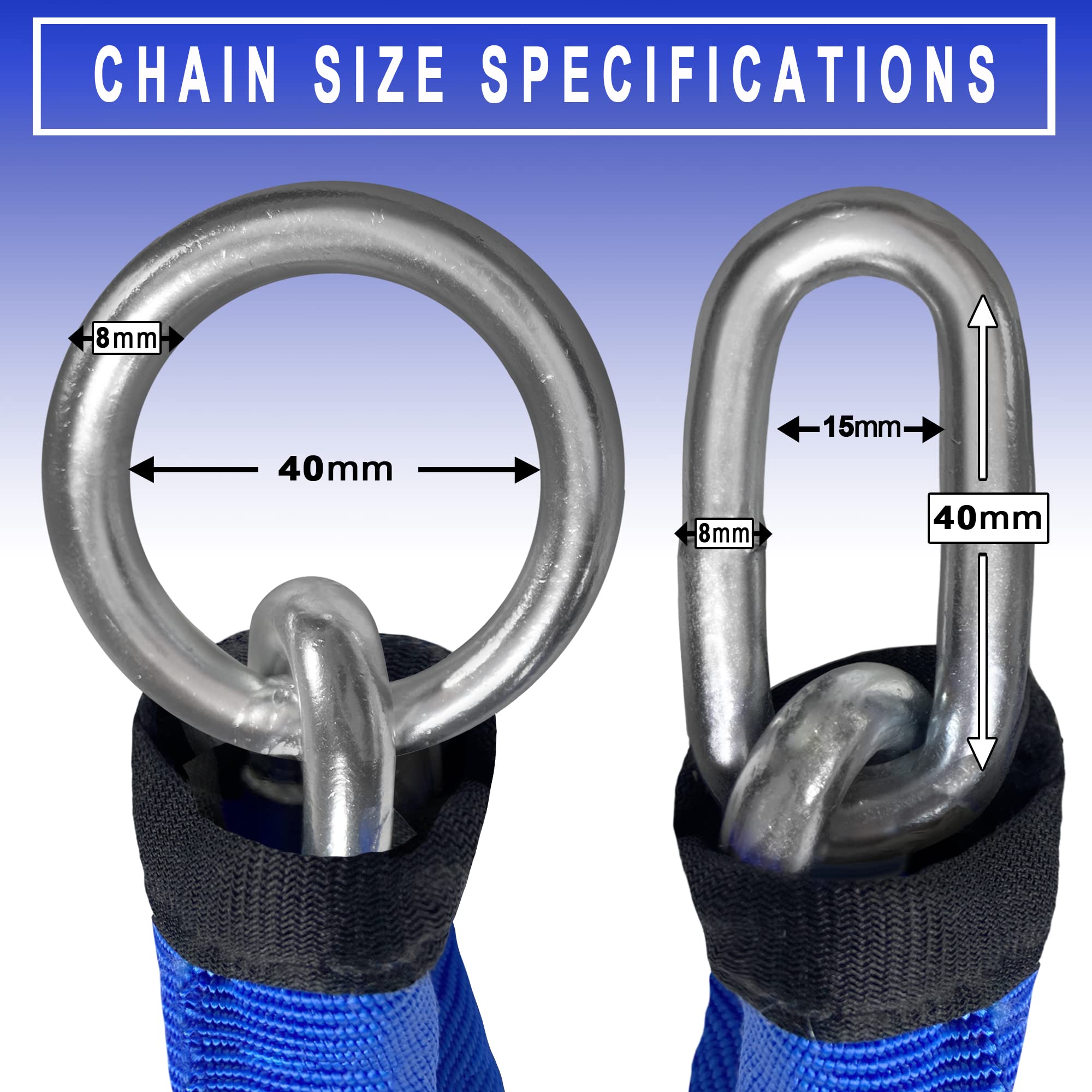Snapklik.com : DocksLocks 8mm Security Chain Lock Set 3ft, 6ft Or 10ft ...
