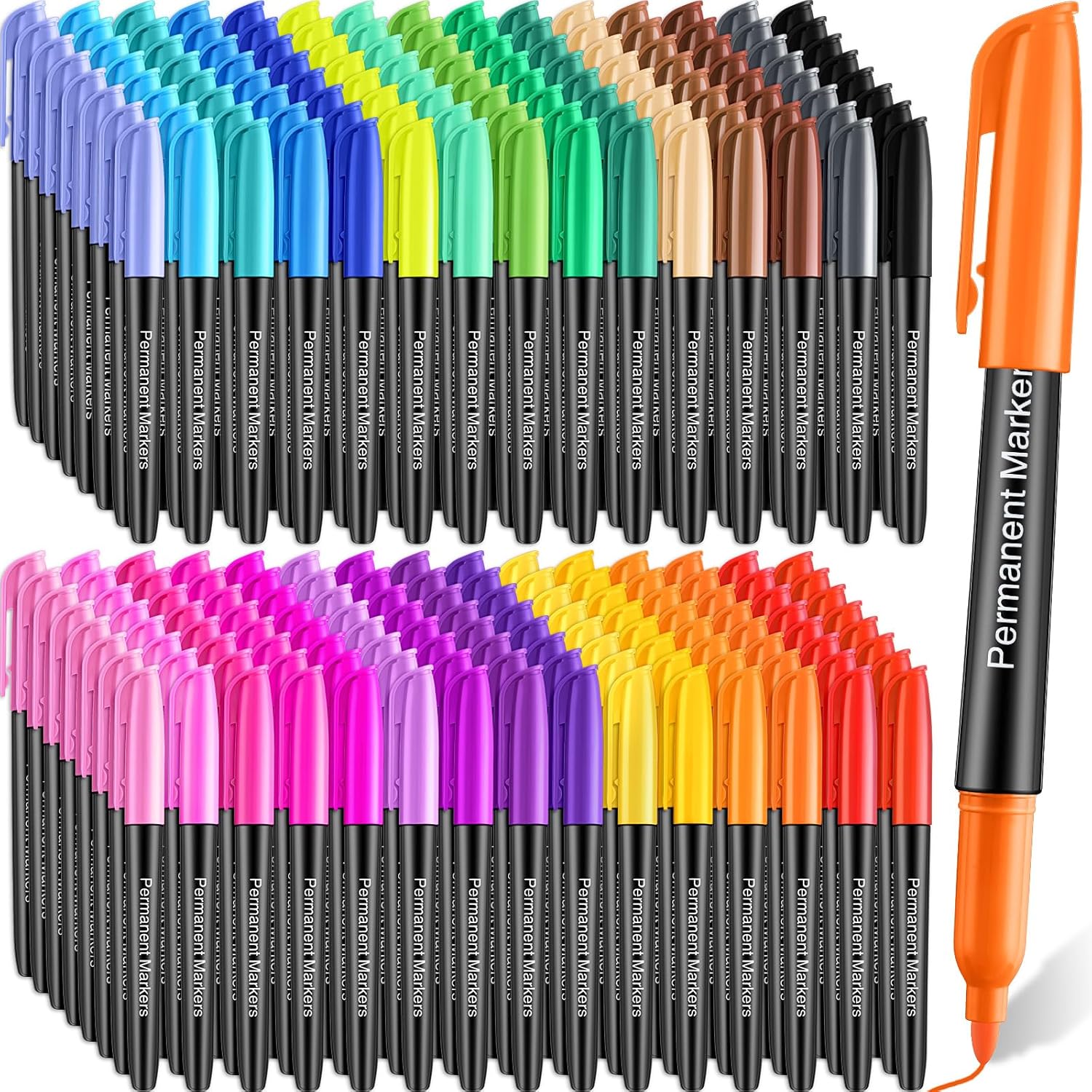 Amazon.com : Ctosree 180 Pcs Permanent Markers 30 Assorted Colors Fine ...