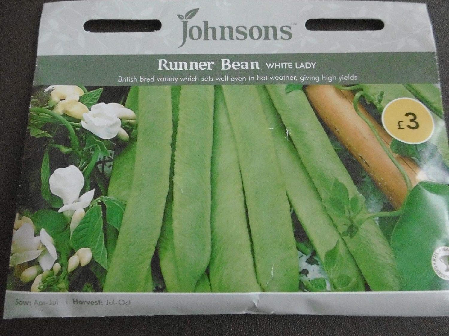 Portal Cool Johnsons Vegetable Seeds Runner Bean White Lady Beans Seeds ...
