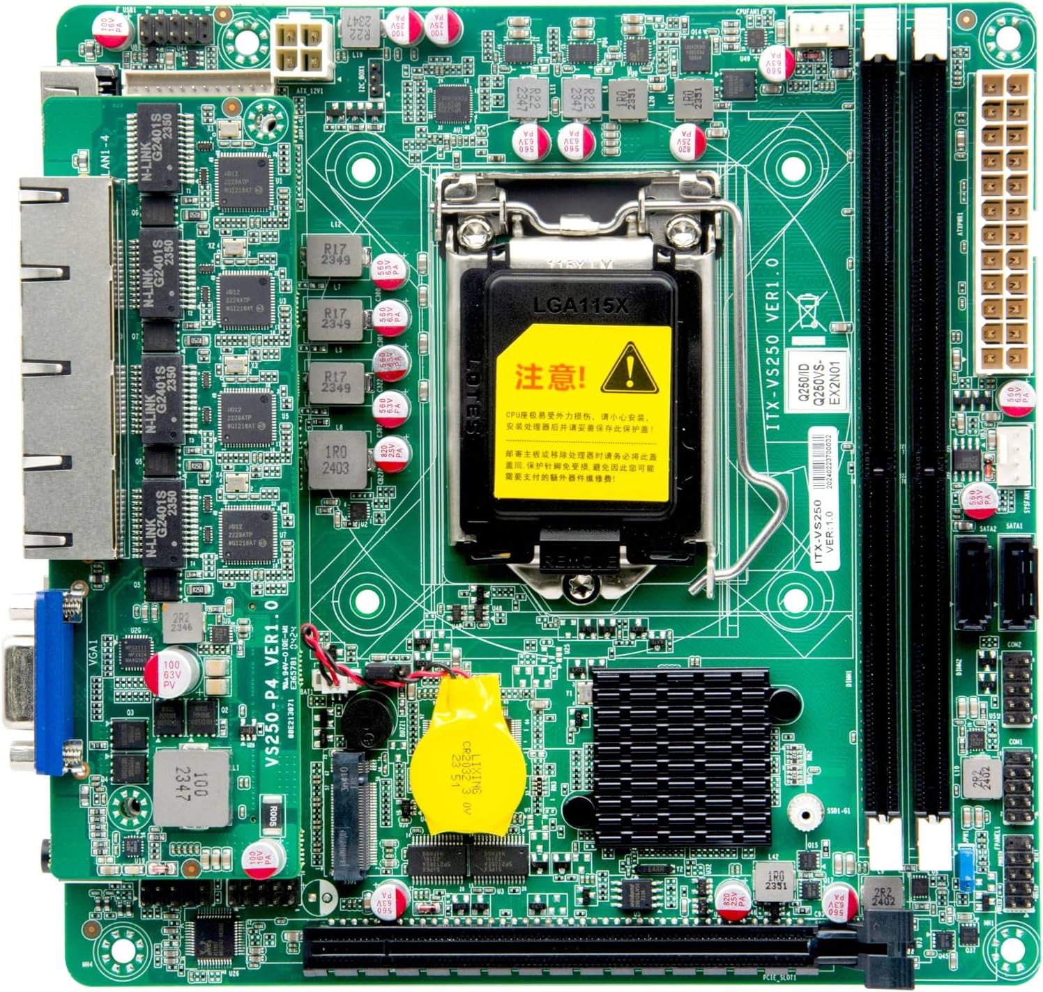 Amazon.com: YENTEK ITX-VS250 Industrial Motherboard NAS LGA1151 6th/7th ...