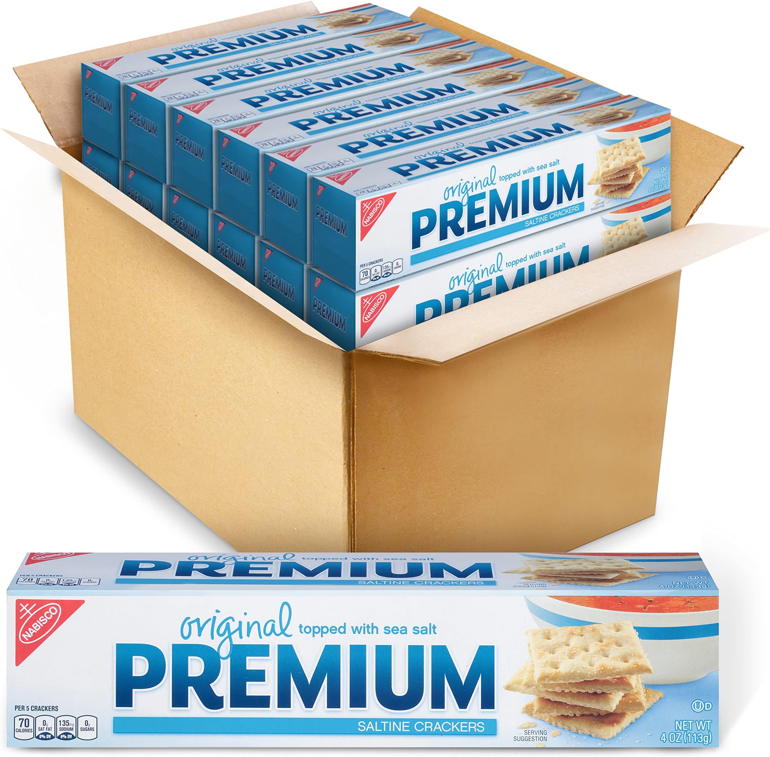 Amazon.com: Premium Fresh Stacks Original Saltine Crackers, 13.6 oz (8 ...