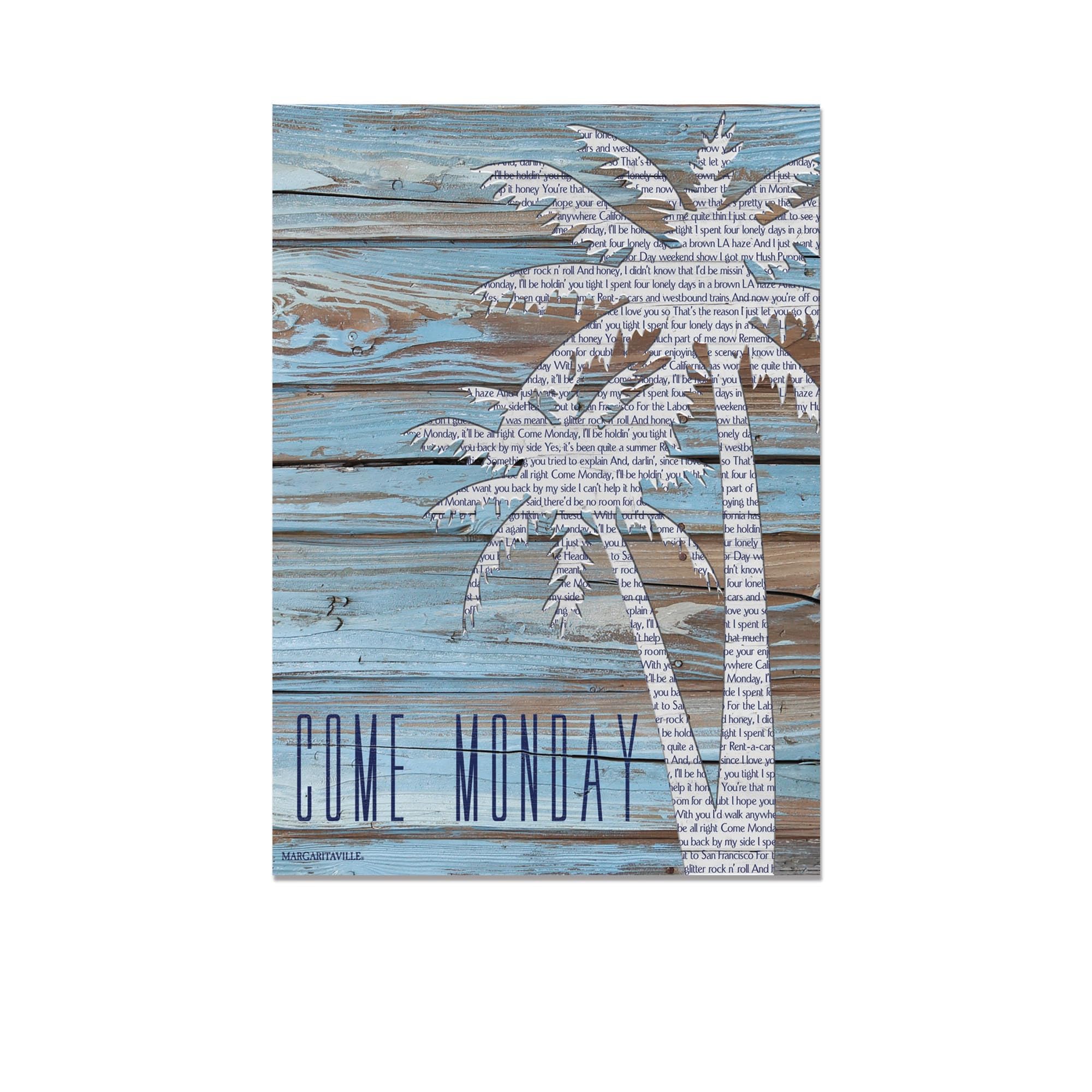 Amazon.com: Rico Industries Margaritaville Come Monday 16 X 24 Wood ...