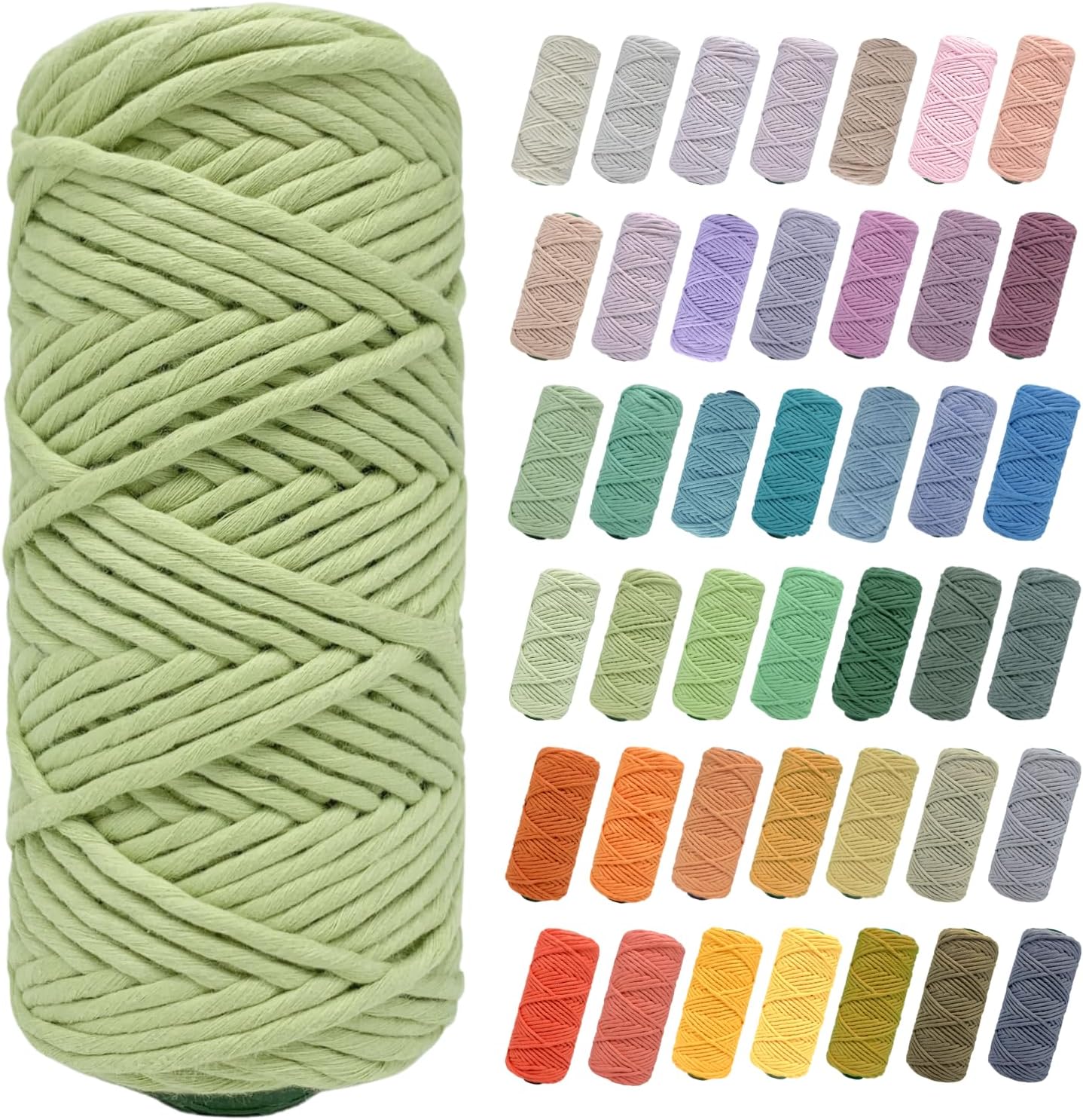Amazon.com: MAKER YARN 3mm Macrame String Deluxe Organic Combed Cotton ...