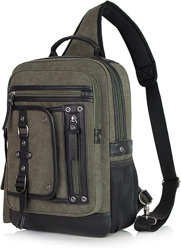 Amazon | [Basicpower] ベーシックパワー ボディバッグ ワンショルダーバッグ メンズ ミリタリーバッグ 斜めがけバッグ ビッグ 帆布 A4 13インチPC 大容量 ...