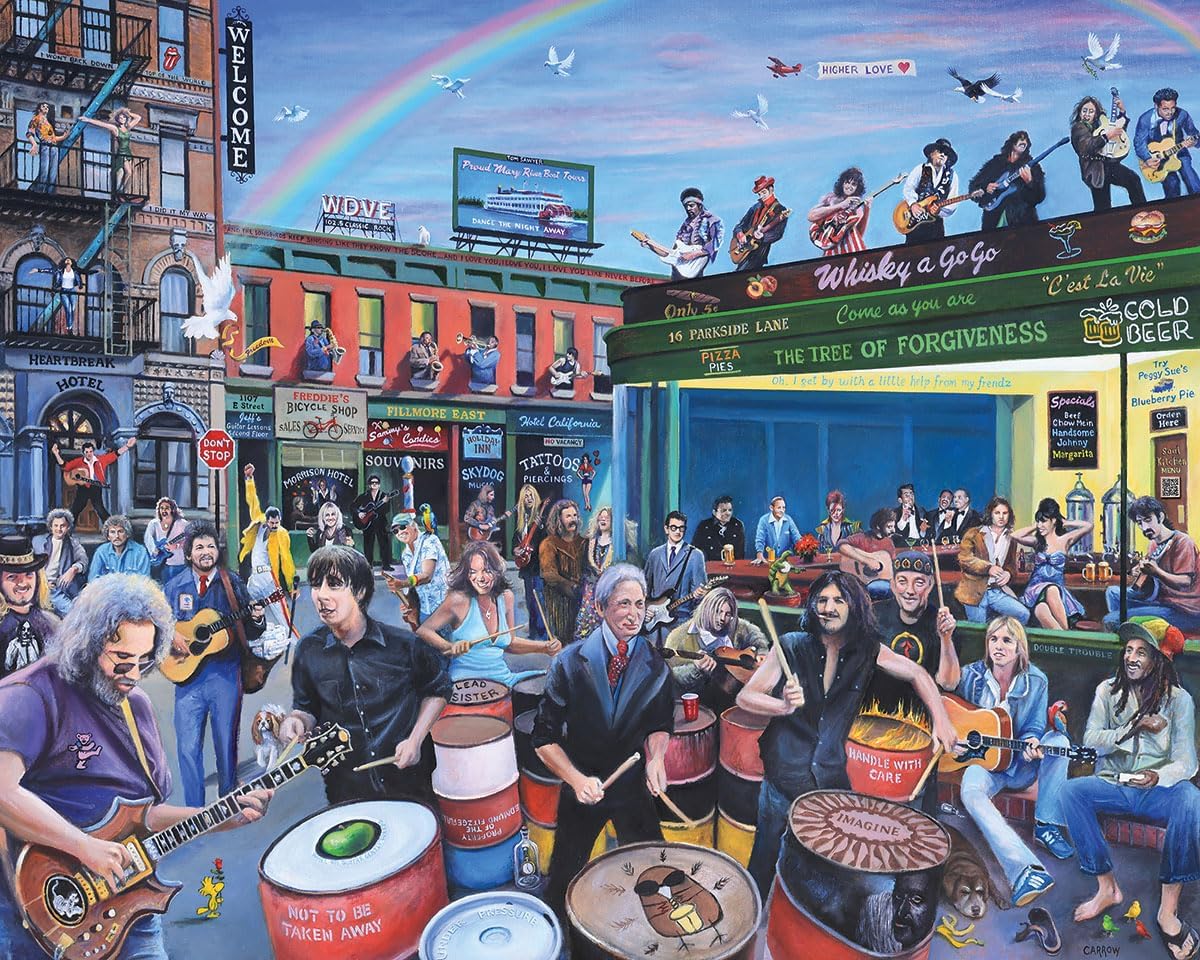 Amazon.com: White Mountain Rock and Roll Heaven Puzzles for Adults 1000 ...