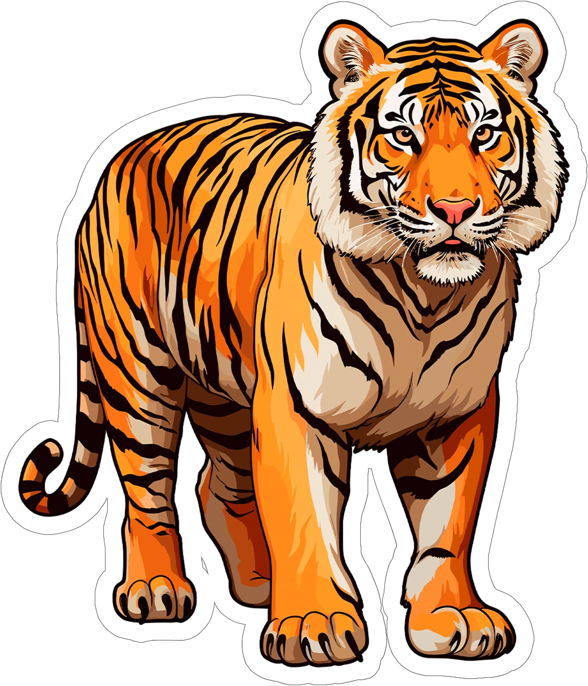 Amazon.com: Tiger Head Decal/Sticker - Mordern Animal Art - 3.5 x 3.5 ...