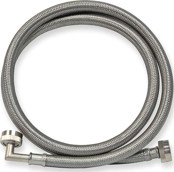 Eastman 6 ft Washing Machine Hose Connector with Elbow, 3/4 in FHT x 3/ ...