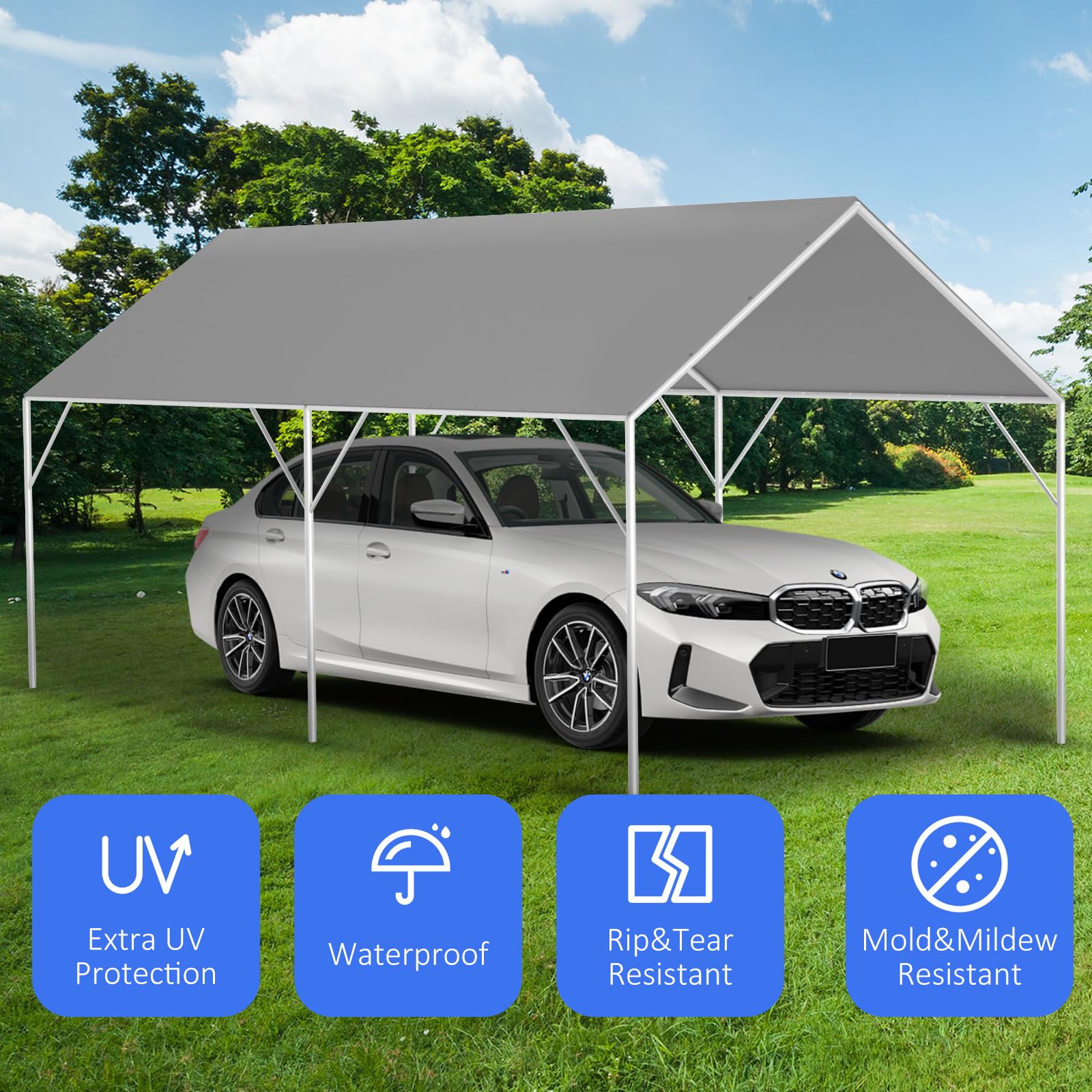 Replacement Garage Covers Otryad 10 Ft. X 20 Ft. Carport Replacement