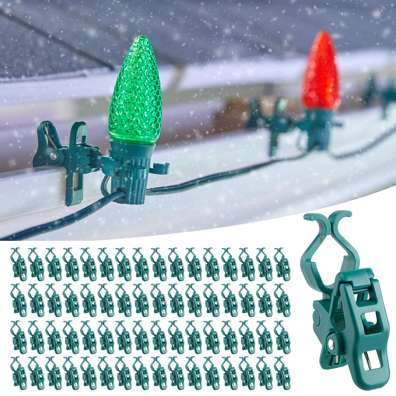 Amazon.com: Minetom C7 C9 Christmas Light Clips Outdoor, 100 Count ...