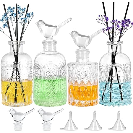 Amazon.com: Gift Set-Diffuser Glass Bottles Decorative Bottles Vases ...