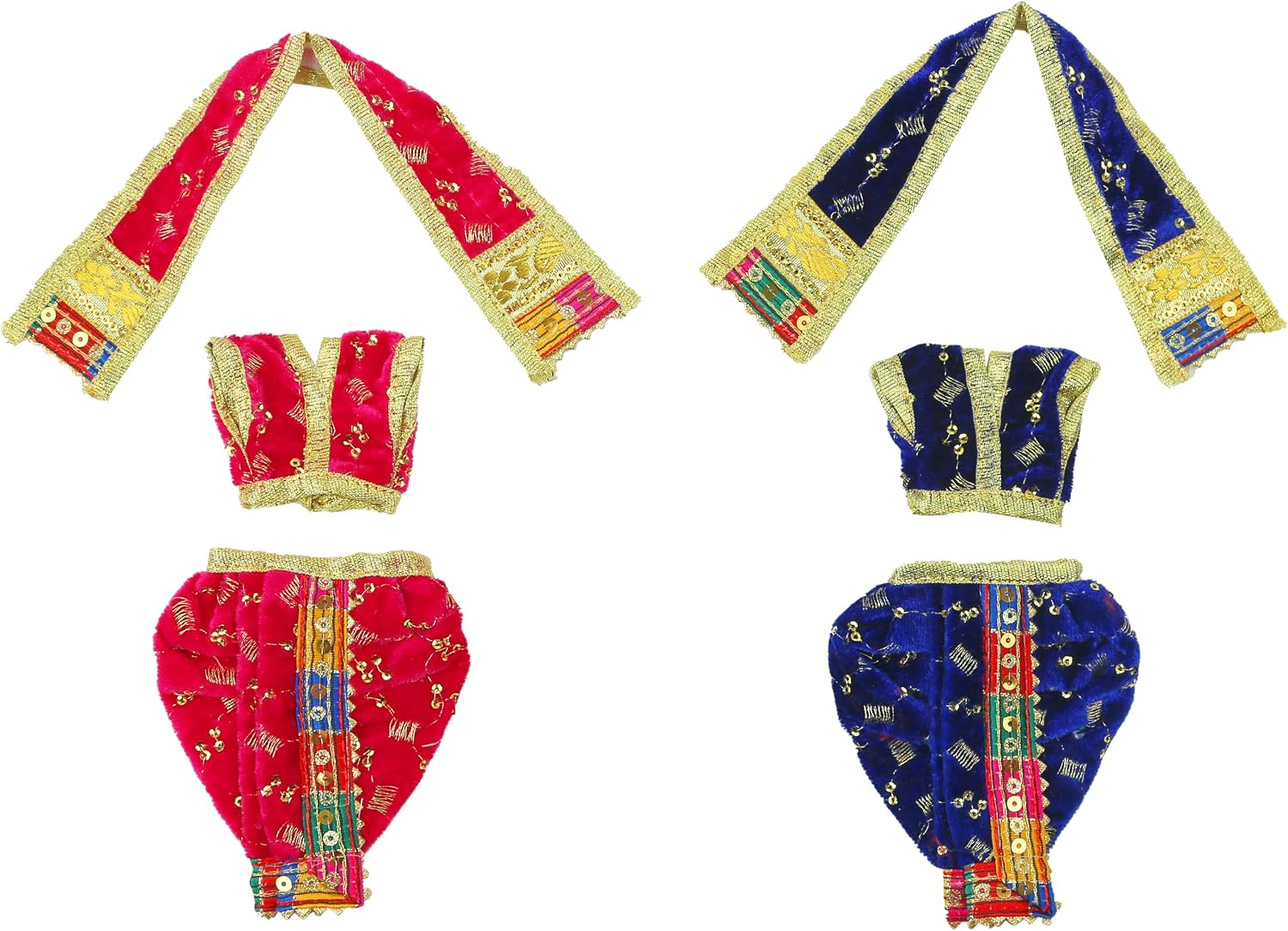 Amazon.com: Set of 2 God Dhoti Dress Ganpati/Krishna Set/Poshak for God ...