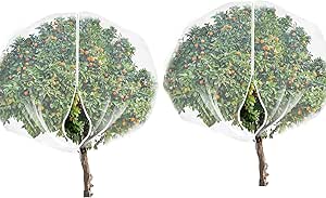 Amazon.com : 2PCS Fruit Tree Netting Cover with Ziper & Drawstring -Fruits Blueberry Bush ...