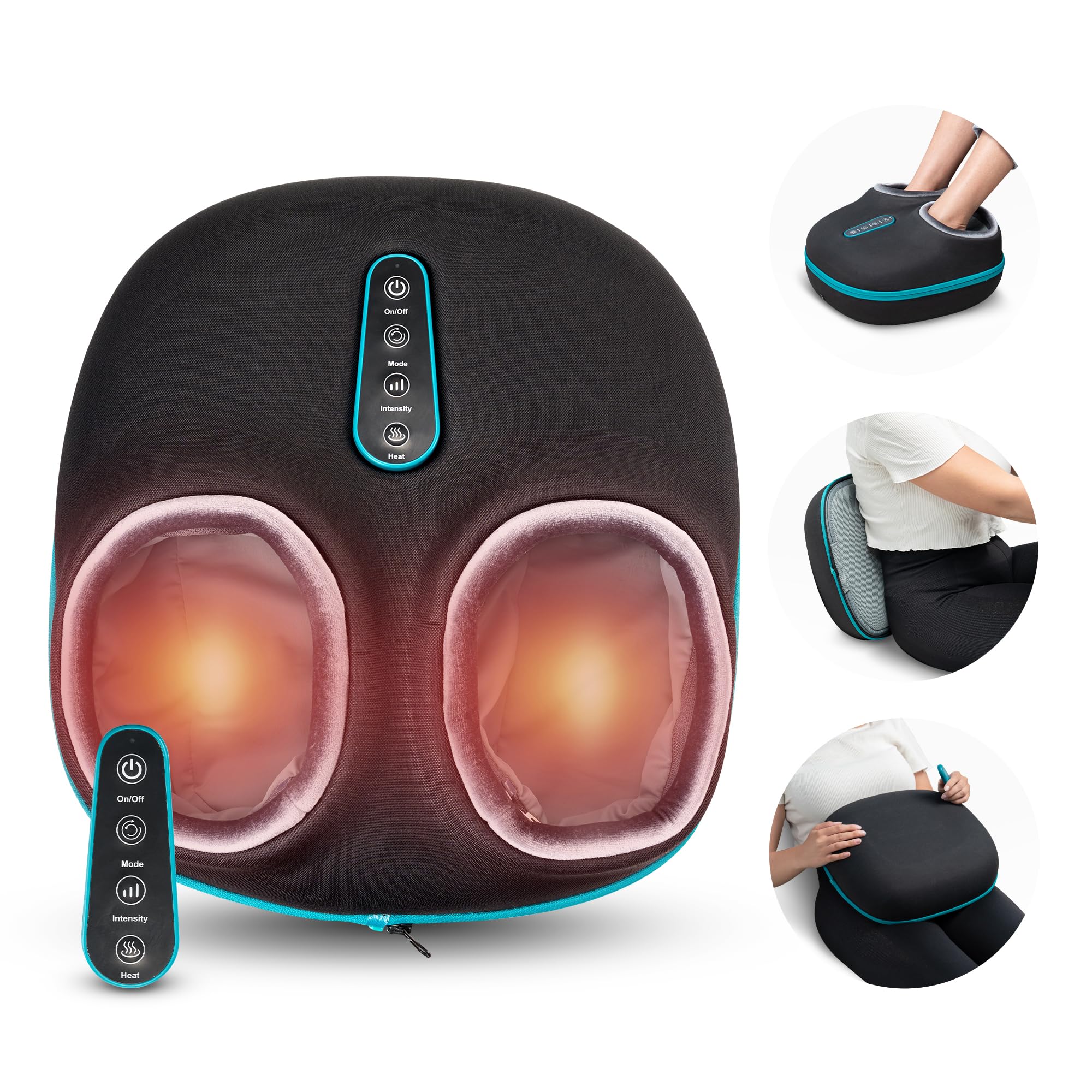 Amazon.com: HUEIYEH 2-in-1 Shiatsu Foot and Back Massager with Heat ...