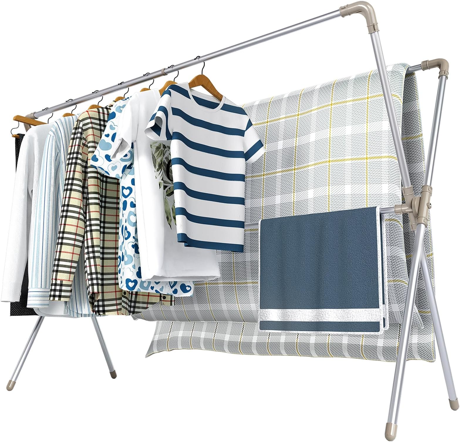 YORKING Clothes Drying Rack 2M Drying Space Retractable Clothes Airer ...