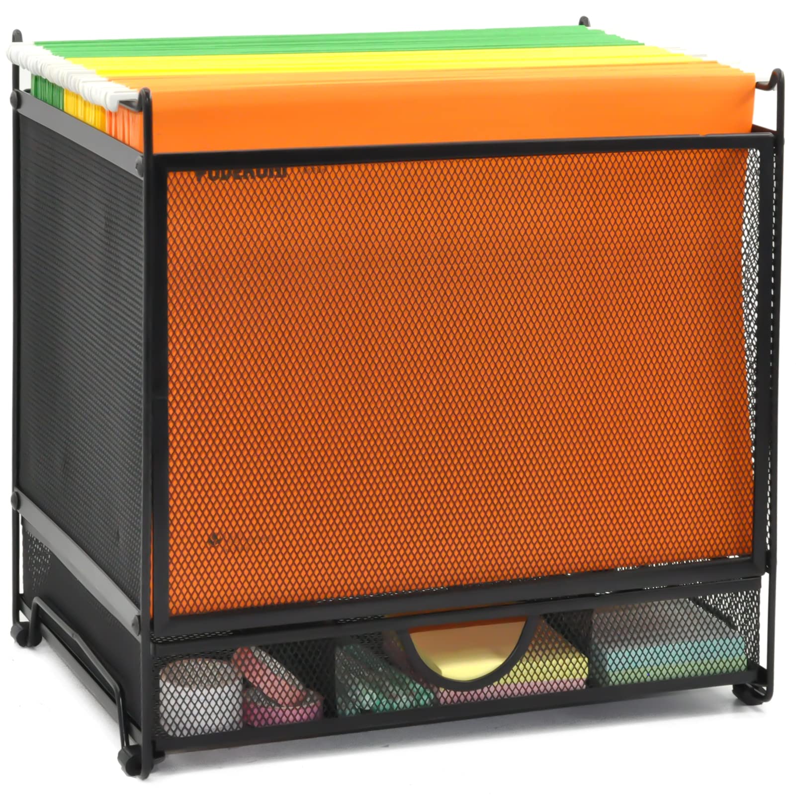 Buy GDINDINFAN Metal Desk Hanging File Folder Box Storage Holder Bin ...