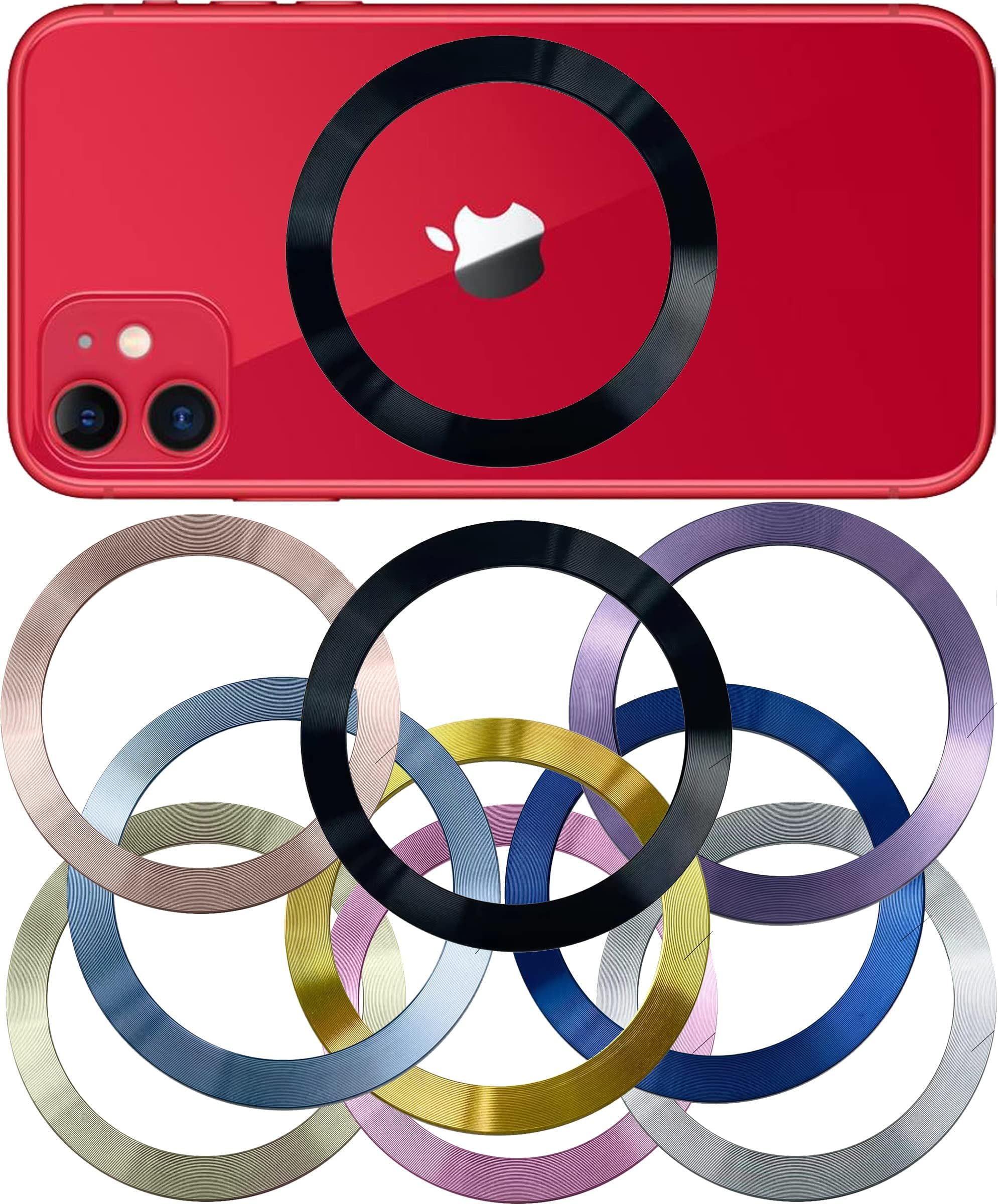 Amazon.com: SALEX Compatible with Magsafe Magnetic Rings 9 Pack Set ...