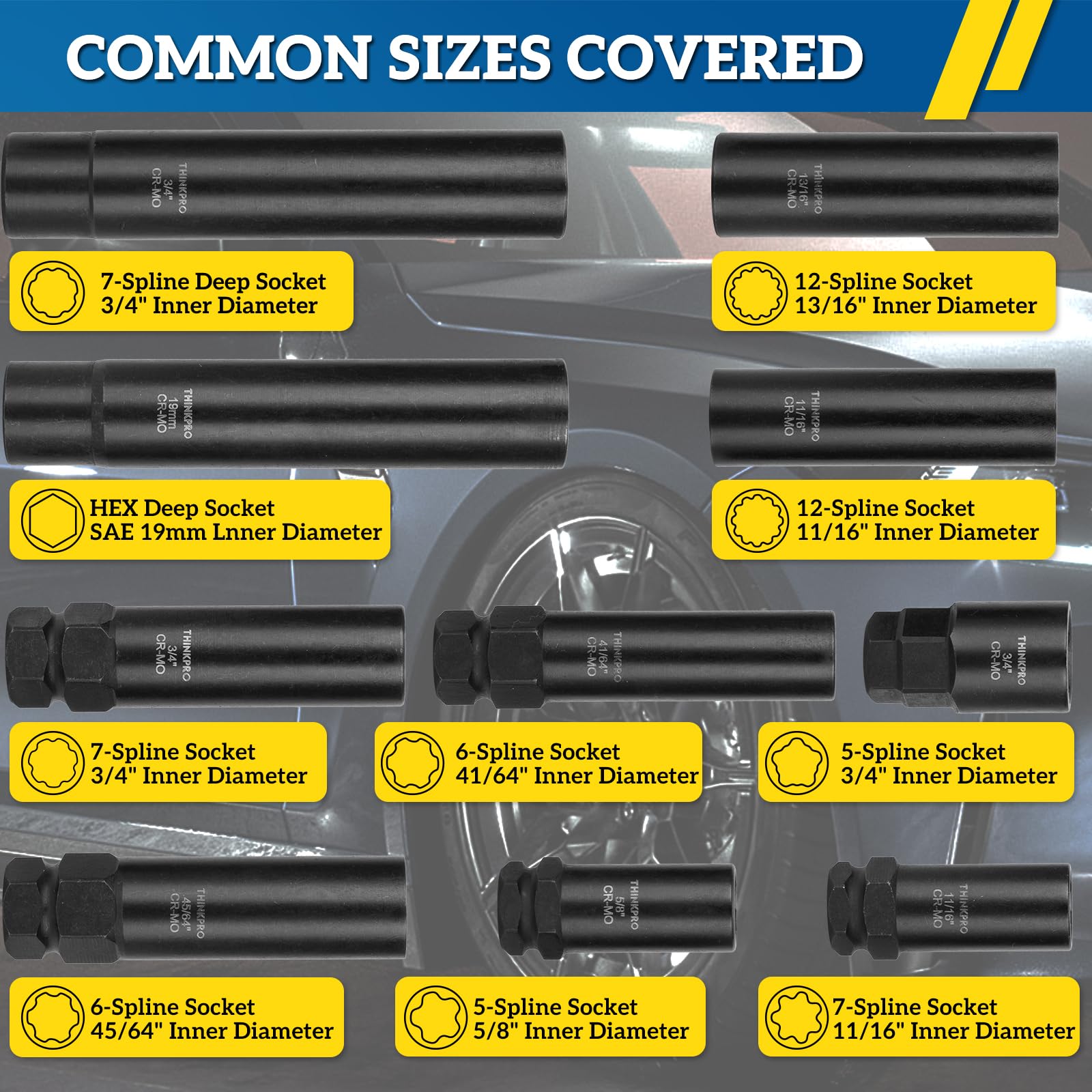 Snapklik.com : Wheel Lock Removal Kit 10 Piece, Spline Hex Master Key ...