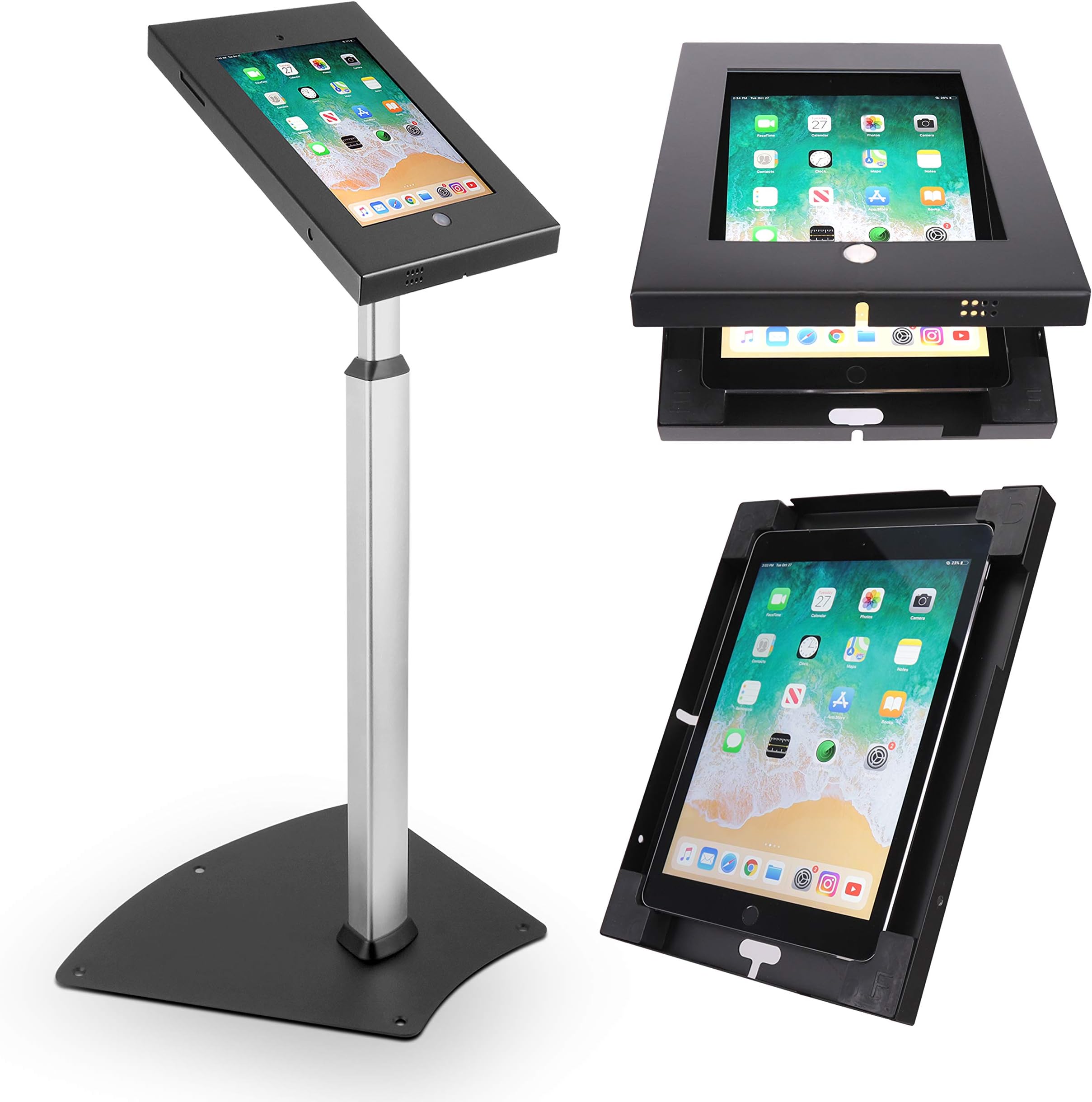 Amazon.com: Mount-It! Anti-Theft Tablet Kiosk Floor Stand Compatible ...