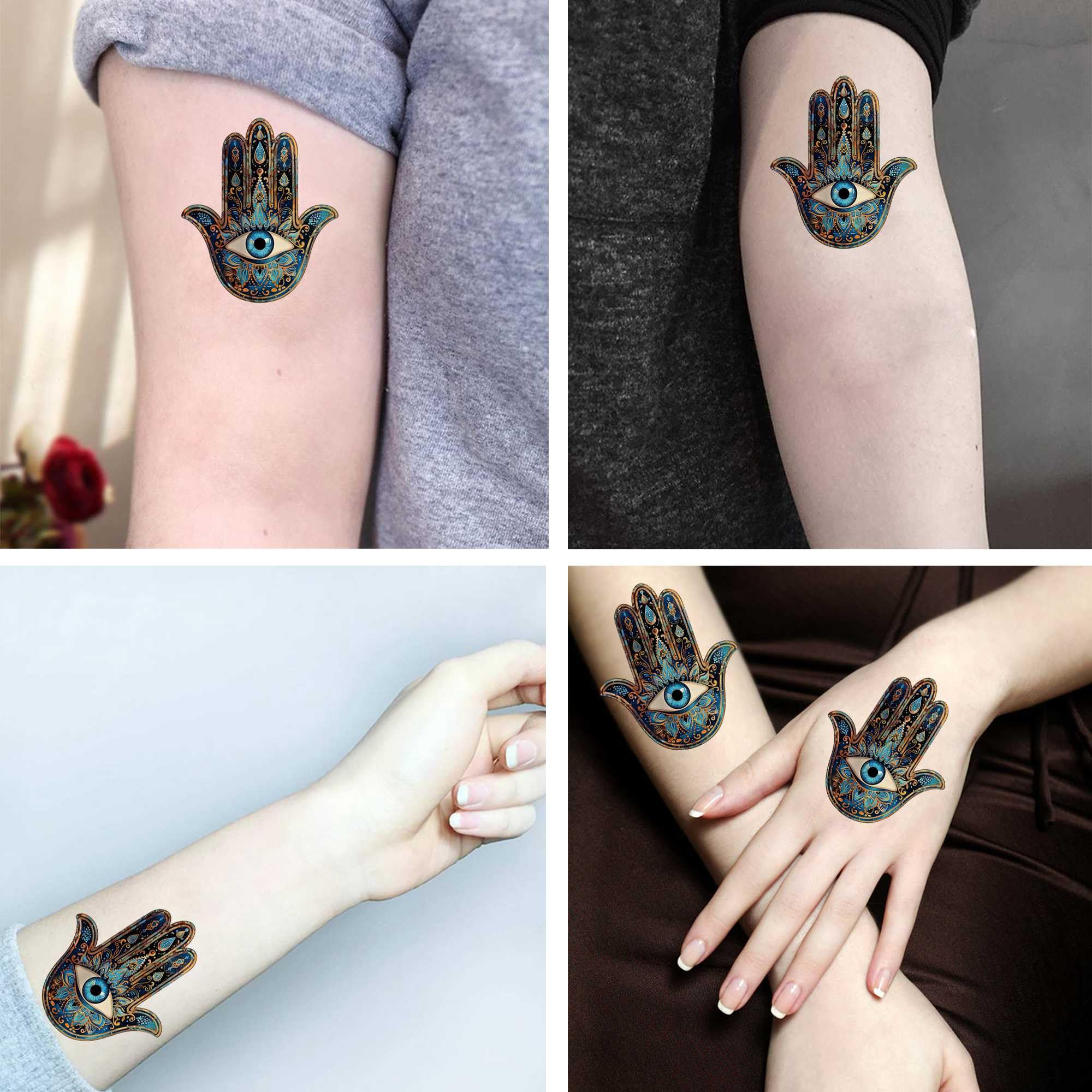 Hamsa Hand Symbol Tattoos Voorkoms Hamsa Hand Black Temporary Tattoo