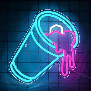 Double Cups Neon Sign Lean Neon Sign for Wall Decor Purple Drink Neon ...