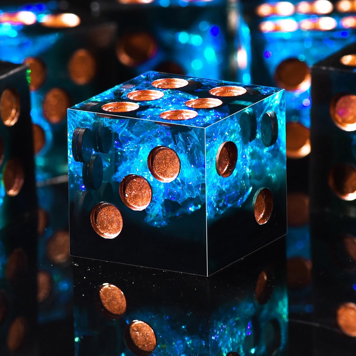 Amazon.com: AUSTOR 6 Sided Resin D6 Dice Set, 16mm, Handmade, Sharp ...