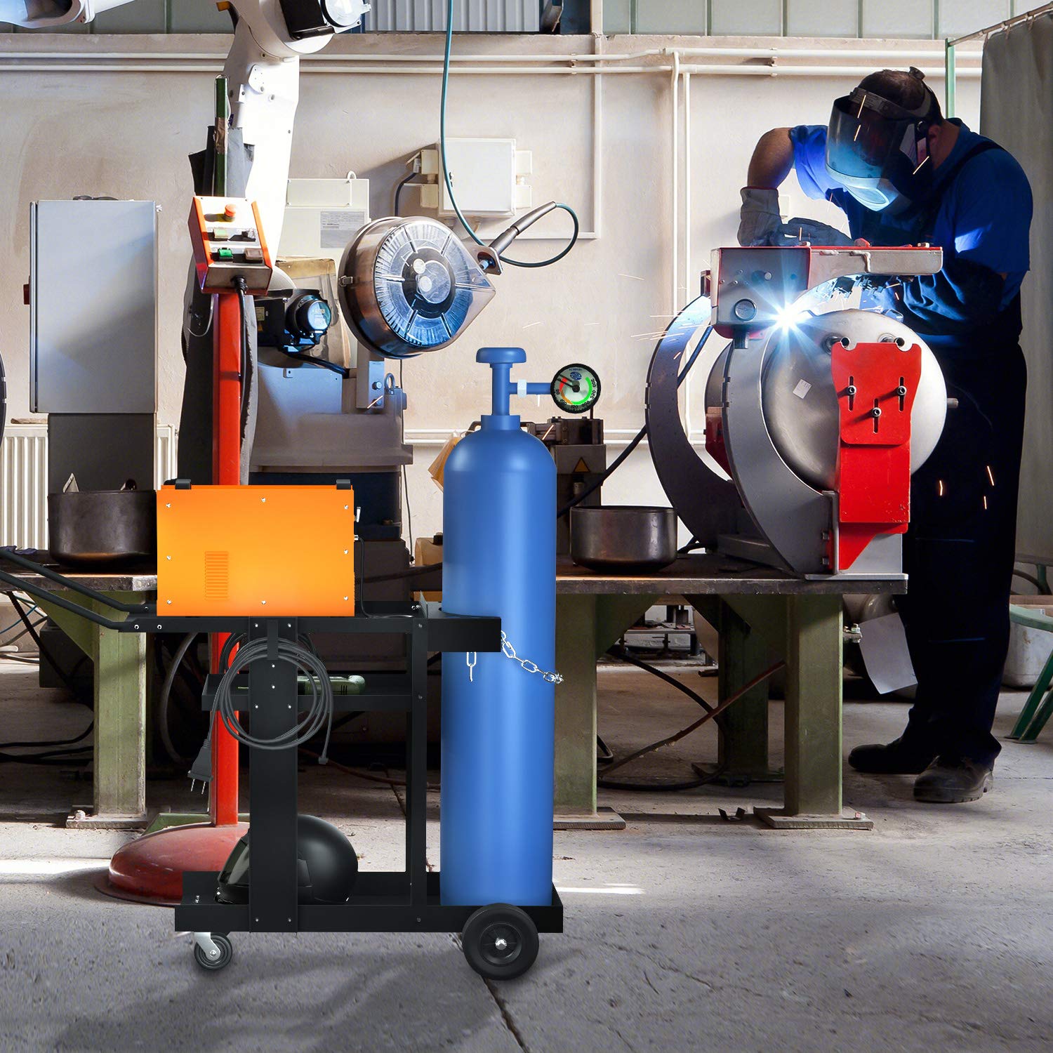 Reliancer 3-Tier Rolling Welding Cart MIG TIG ARC Plasma Cutter Machine ...