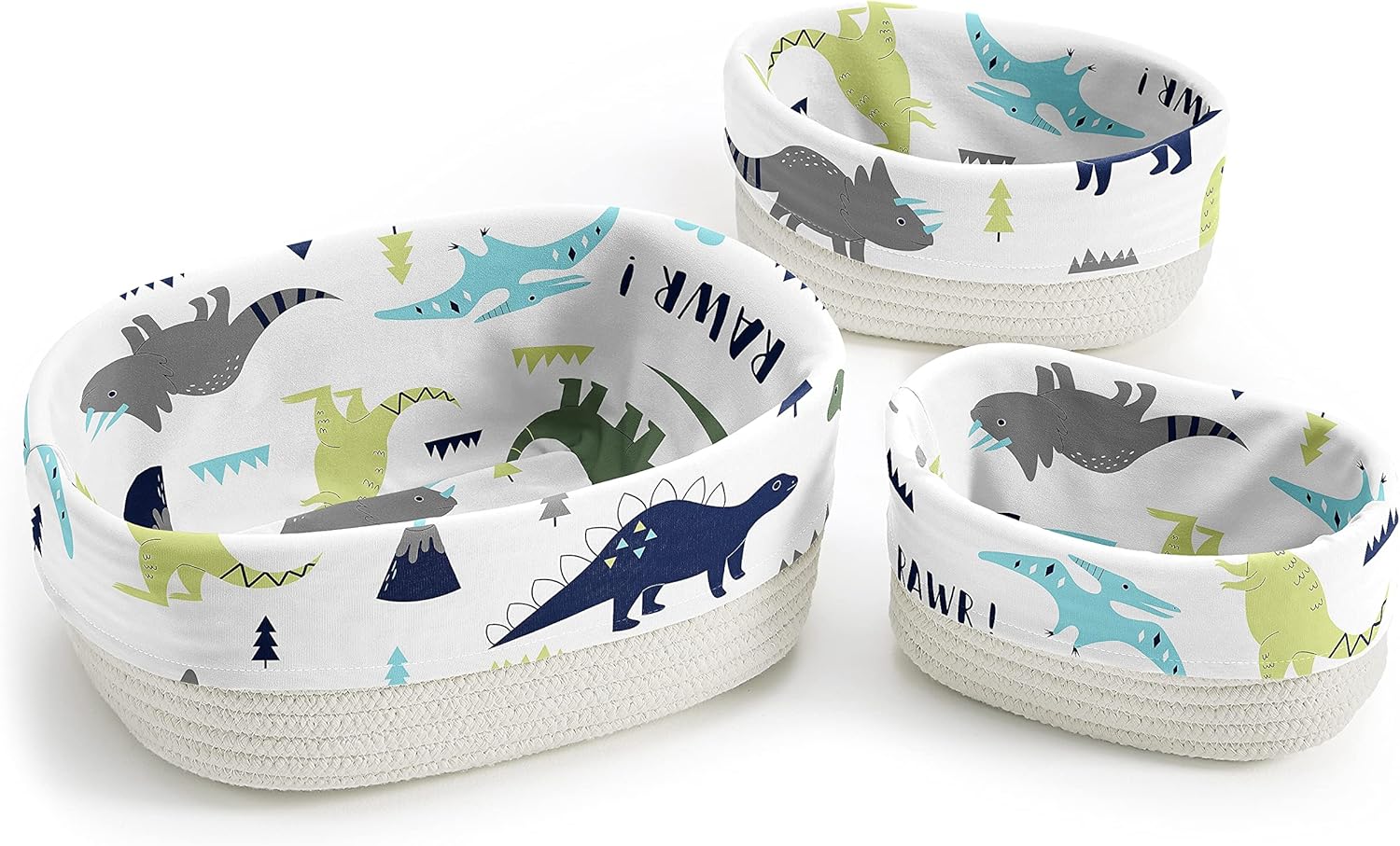 Amazon.com: Sweet Jojo Designs Blue Green Modern Dinosaur Boy Woven ...