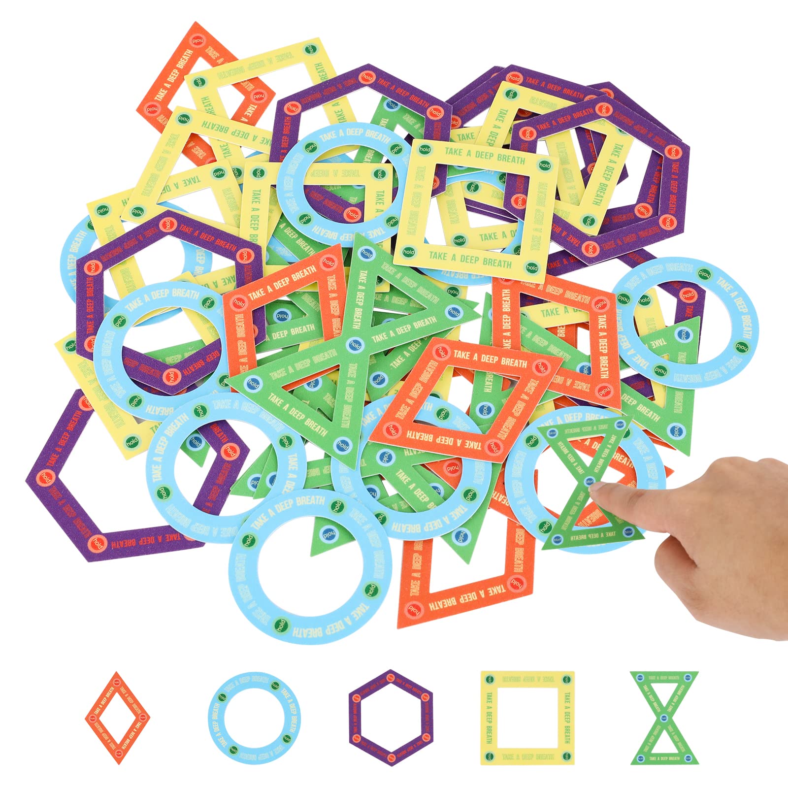 Anxiety Ring Crtiin 50 Pieces Anxiety Sensory Stickers For Relief Items ...