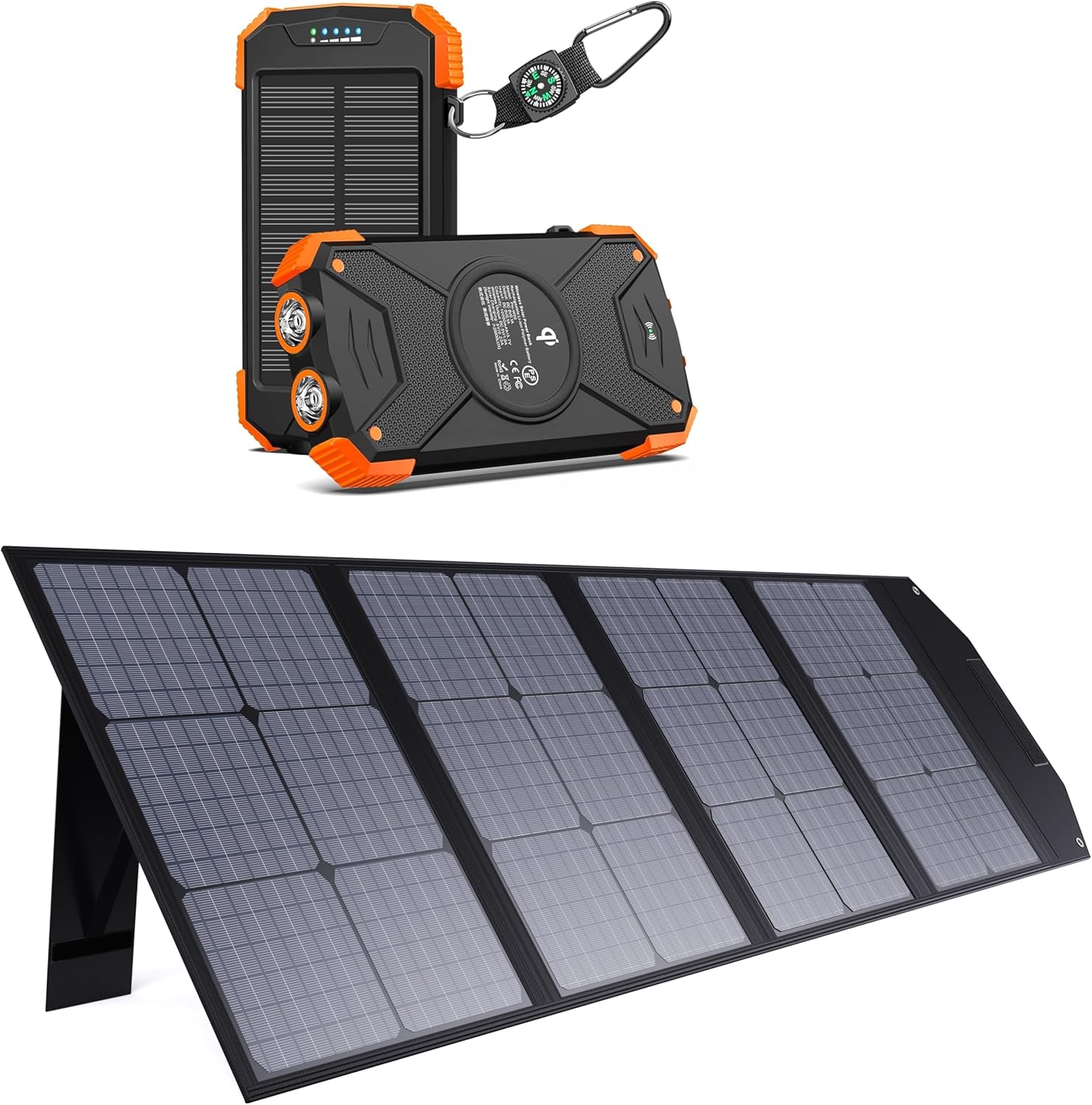 Amazon.com: BLAVOR 10,000mAh Solar Power Bank Plus 120W Solar Panel ...