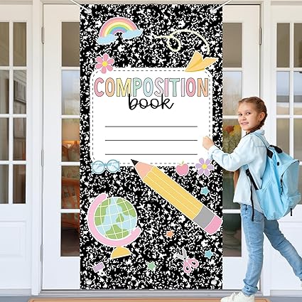 Amazon.com: Composition Notebook Door Cover Back to School Classroom ...
