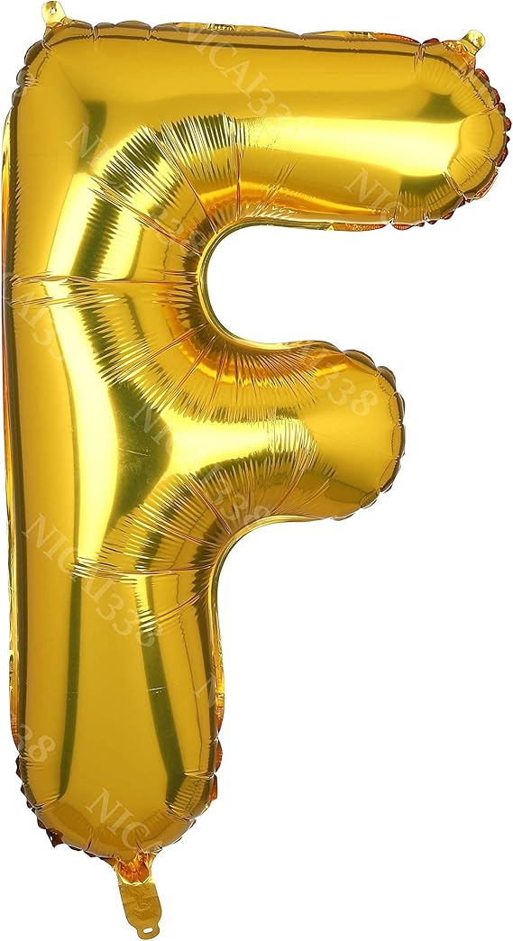 Amazon.com: 40 Inch Large Gold Letter F Foil Balloons Hellium Golden ...