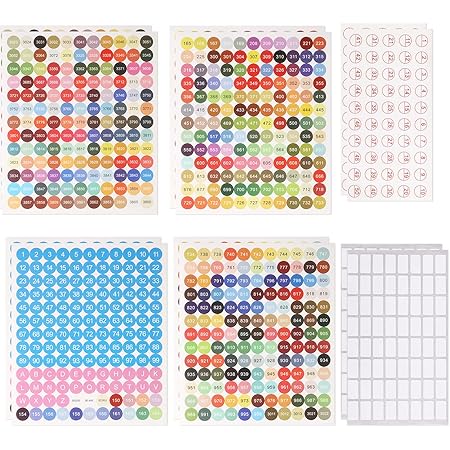 Amazon.com : Color Number Stickers, Diamond Dot Number Stickers 447 ...