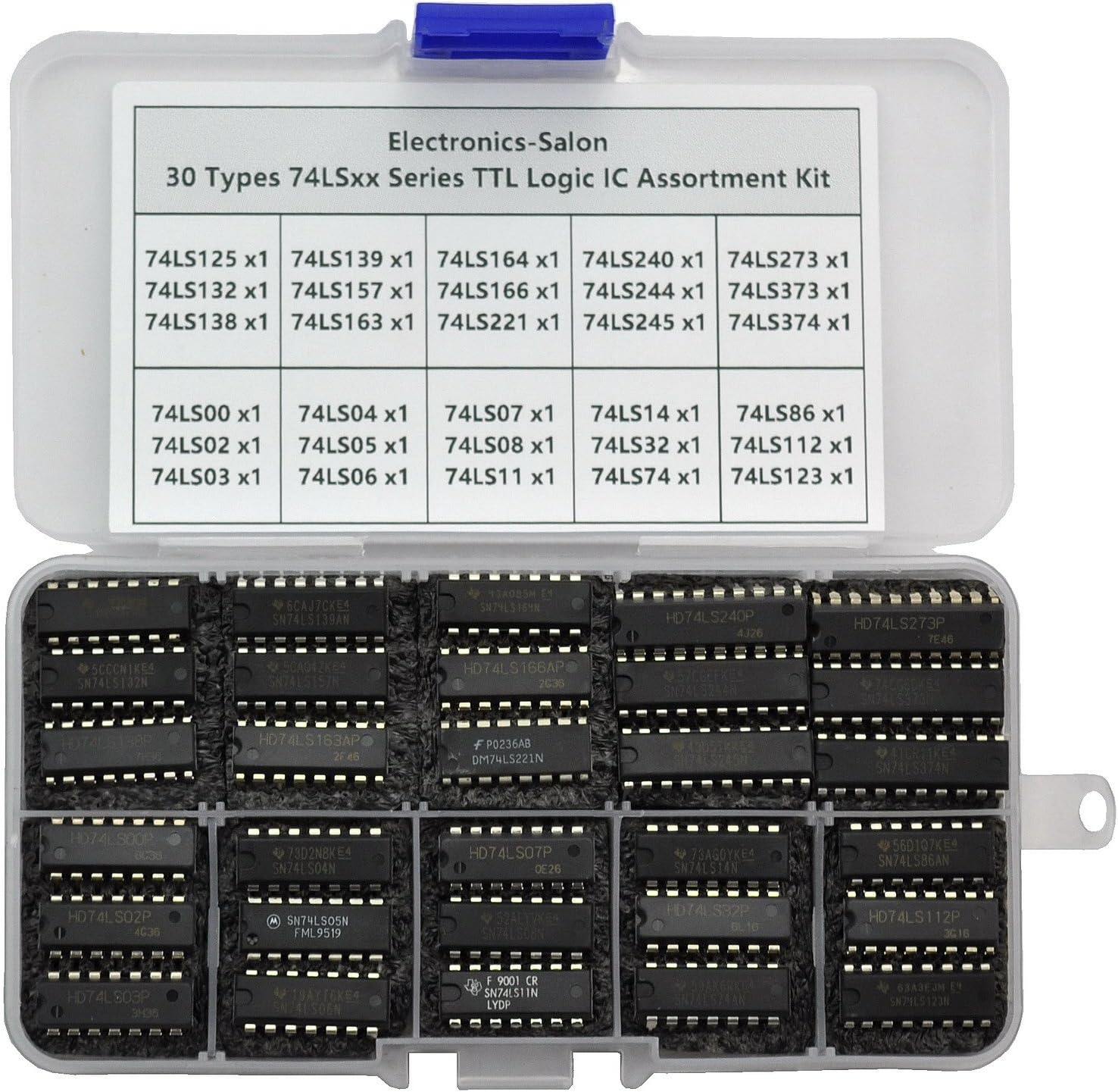 Amazon.com: OONO 30 Types 74LSxx Series Logic IC Assortment Kit, TTL ...