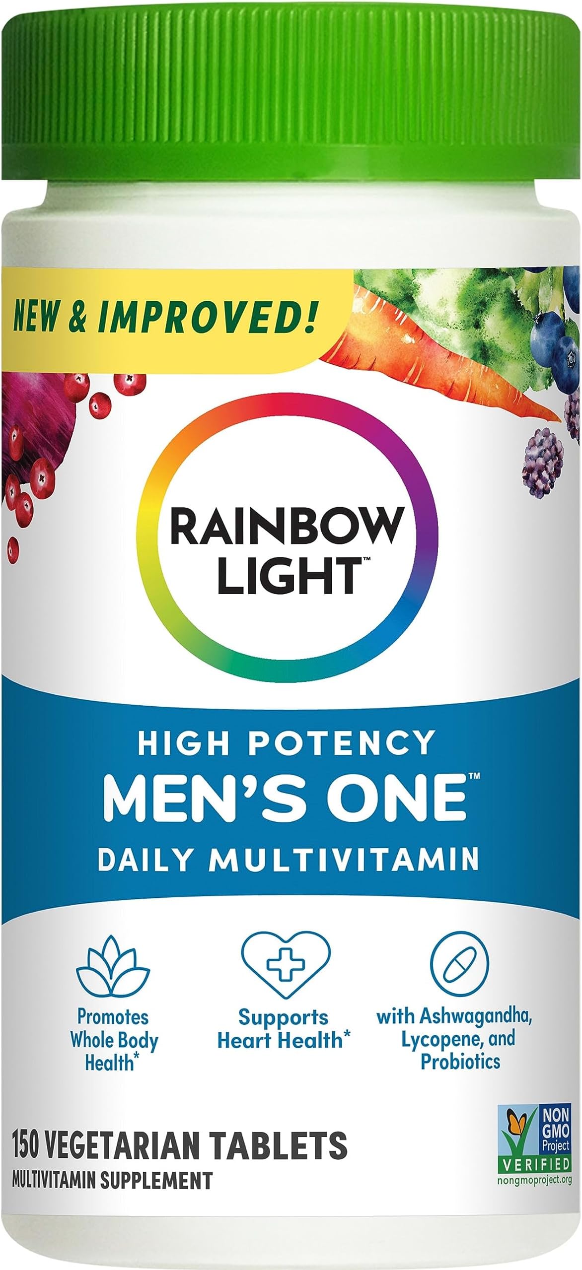 Amazon.com: Rainbow Light Mens One High Potency Daily Multivitamin ...