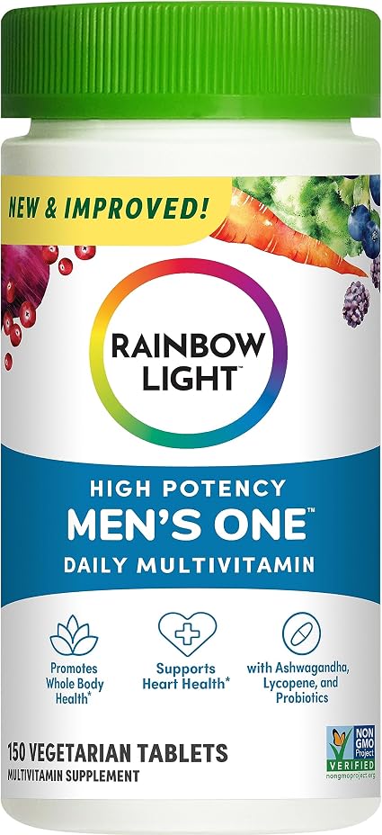 Amazon.com: Rainbow Light Mens One High Potency Daily Multivitamin ...