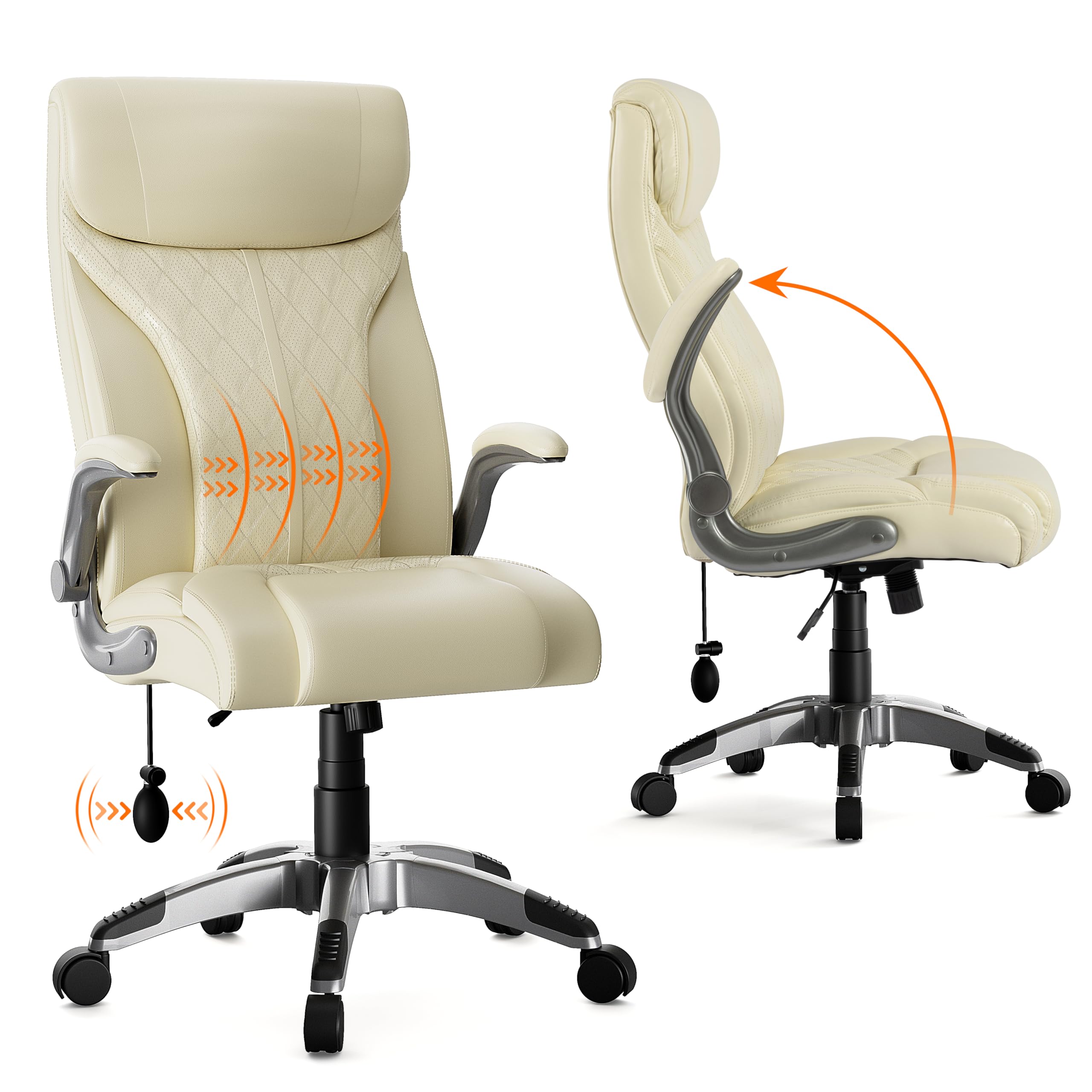 Amazon.com: Ergonomic Office Chair, Comfy Computer Desk Chair, (CozNook ...