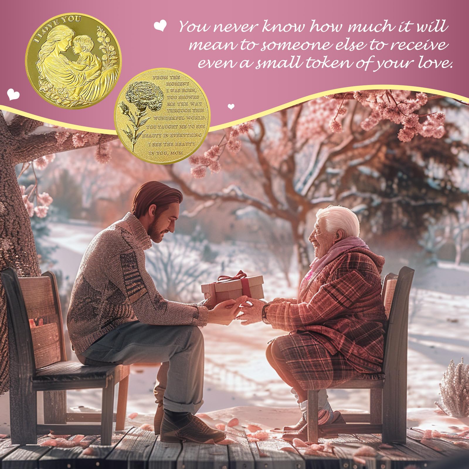 Snapklik.com : Romantic Love Expression Mothers Coin - Carnation I Love ...