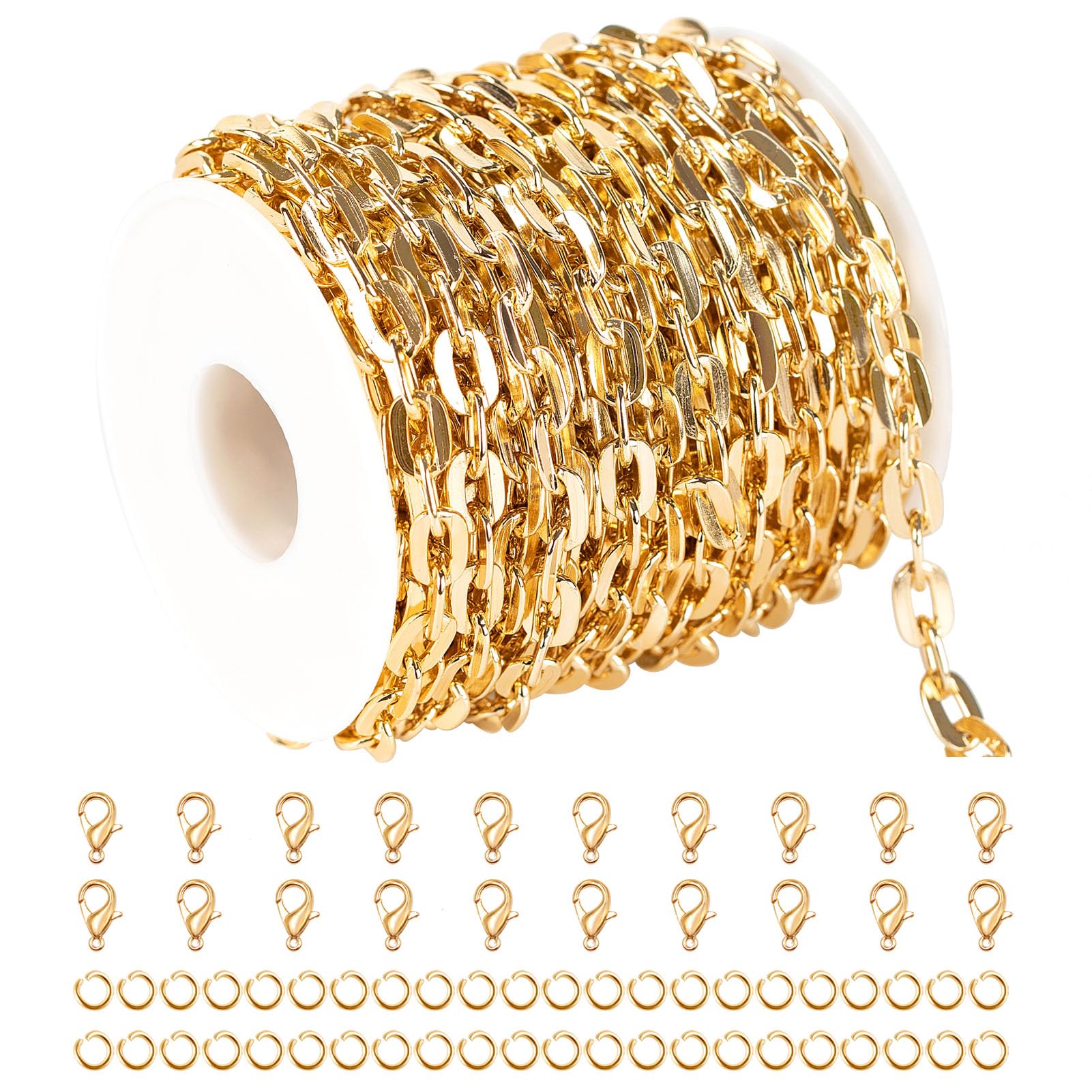 Amazon.com: UMAOKANG 10 Meters Gold Plated Chain for Jewelry Making ...