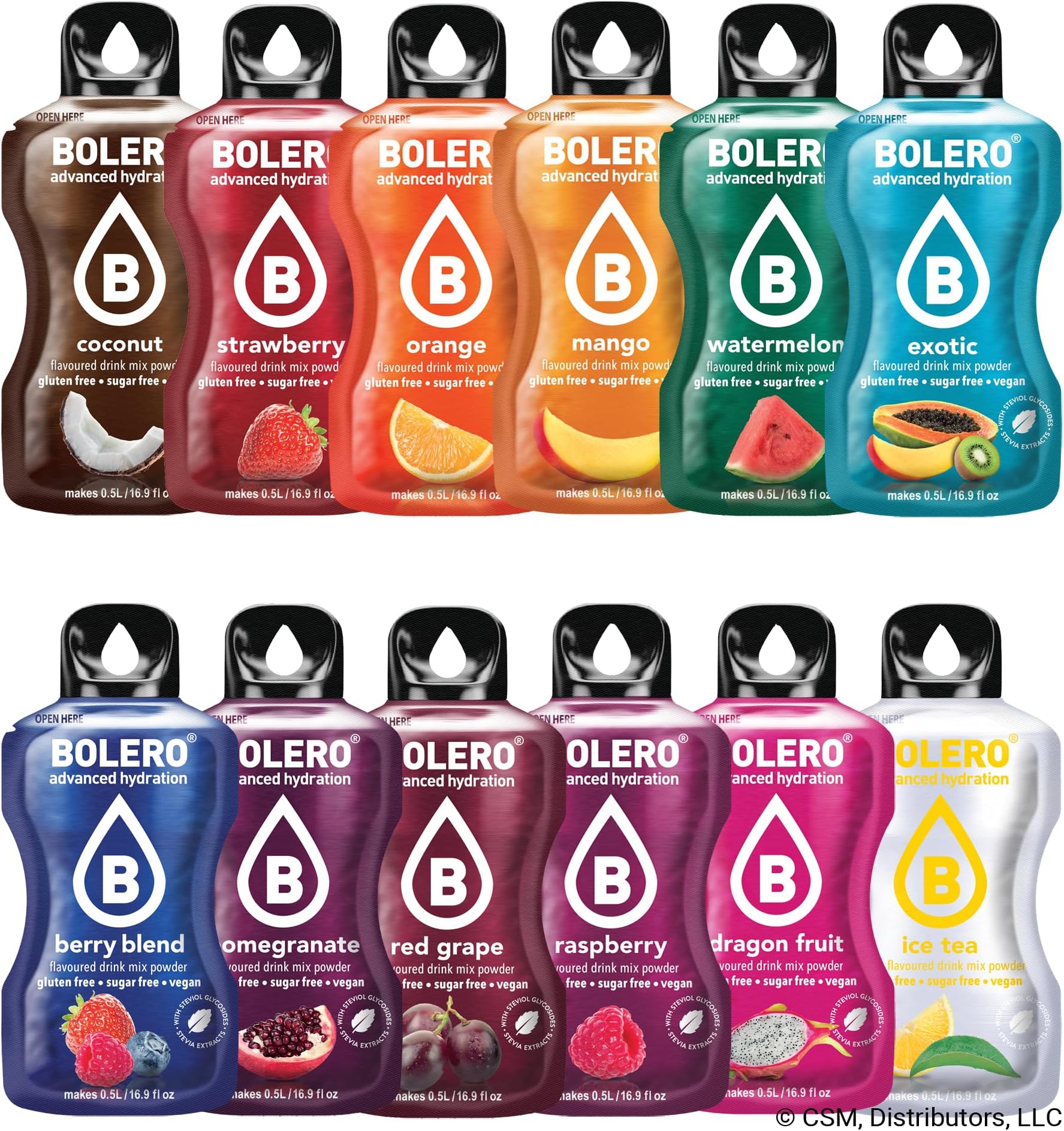 Amazon.com : Bolero- Sugar Free Drink Mix Packets Variety Fruit Flavors ...