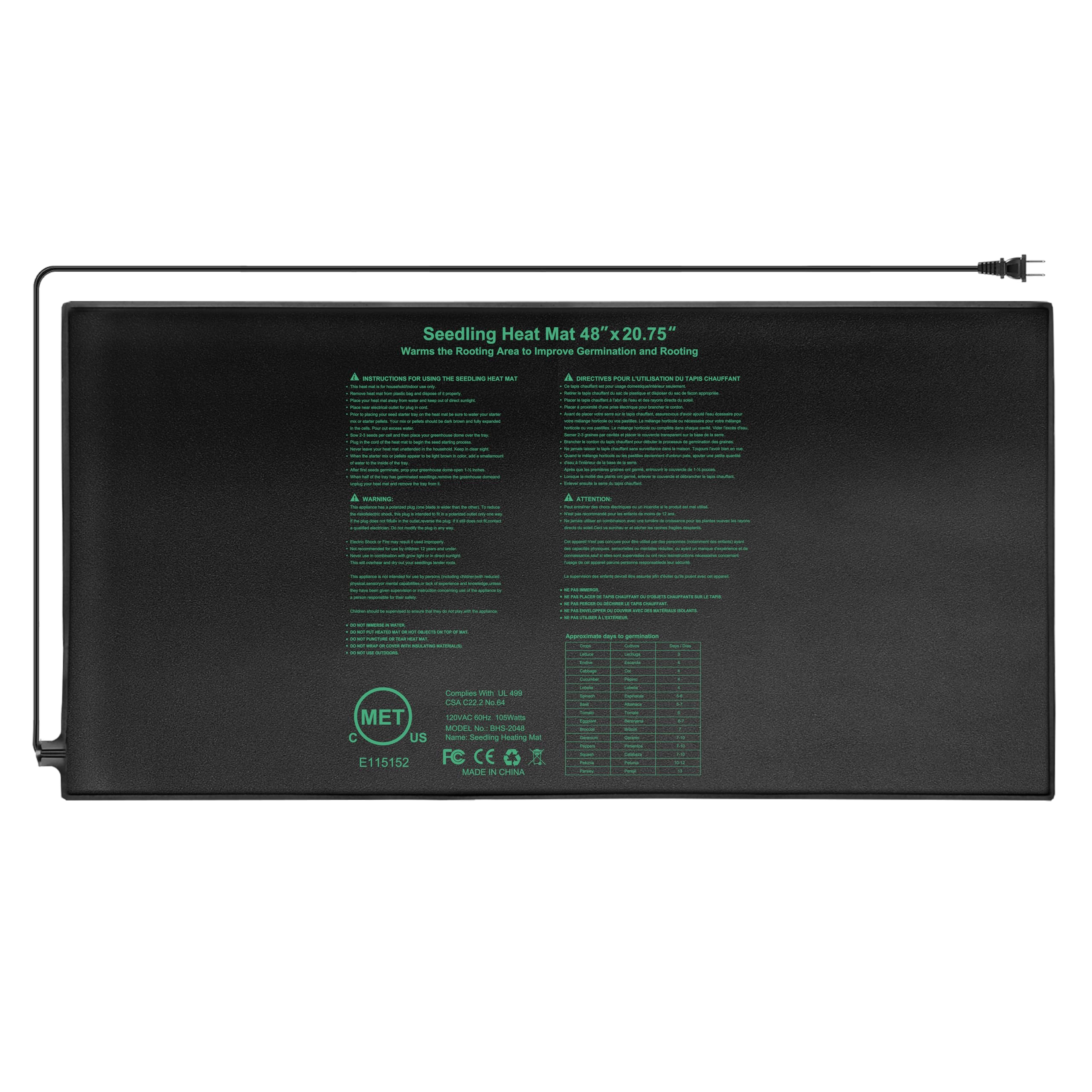 Amazon.com : RC SLL Seedling Heat Mat,48"x20.75" Heat mats for Seed ...