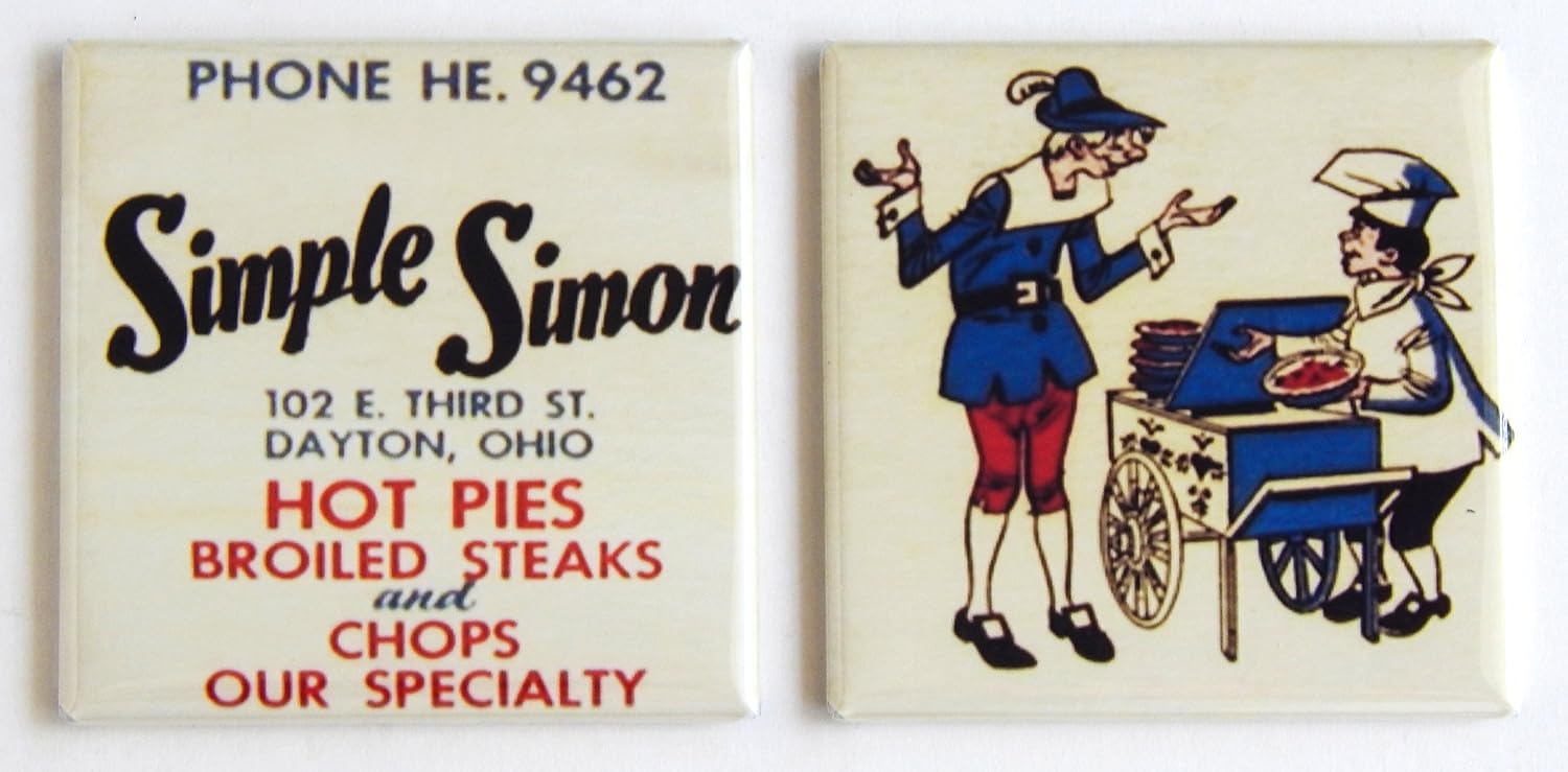 Amazon.com: Simple Simon Pies Fridge Magnet Set (2 x 2 inches Each ...