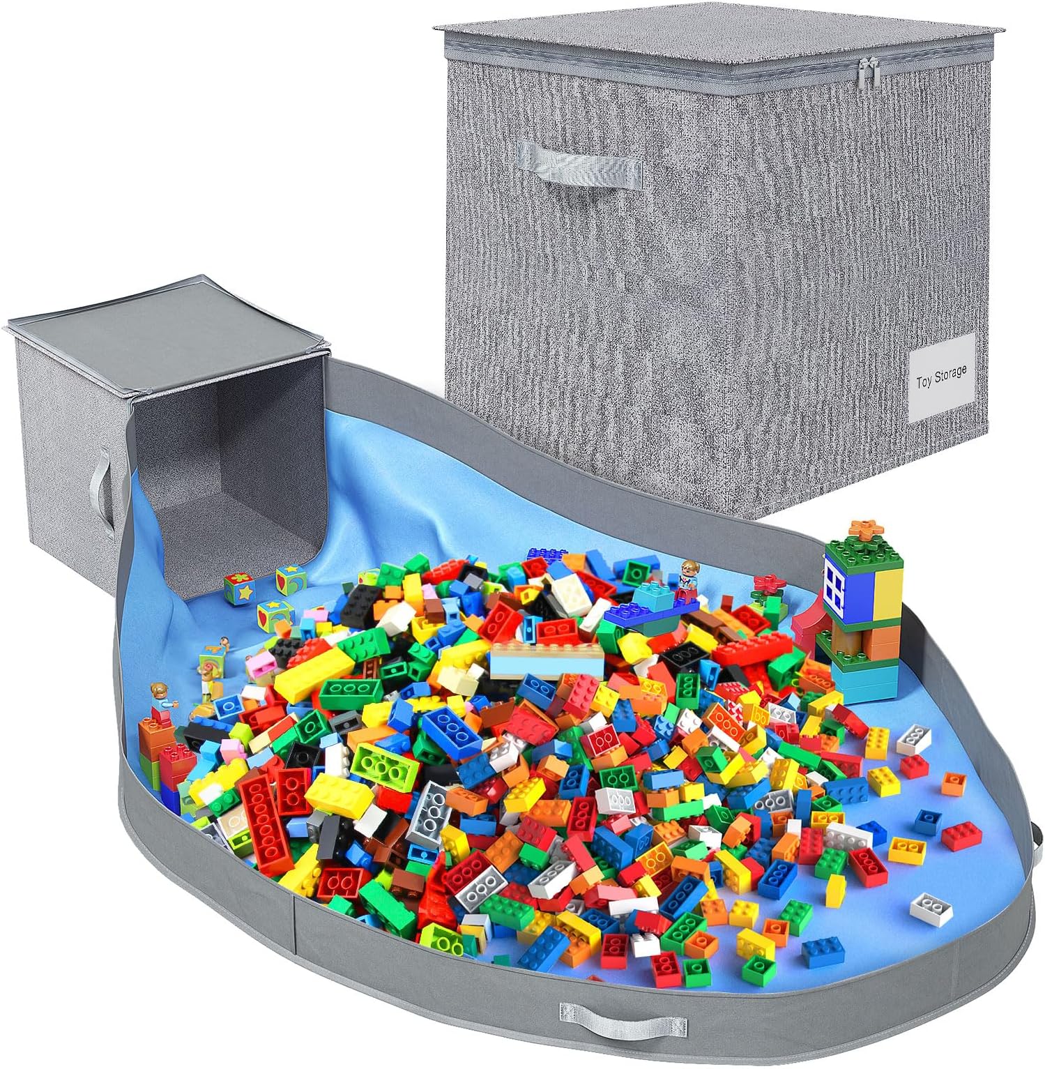 Amazon.com: Voova Toy Storage Organizer and Play Mat- 2-in-1 Toy ...