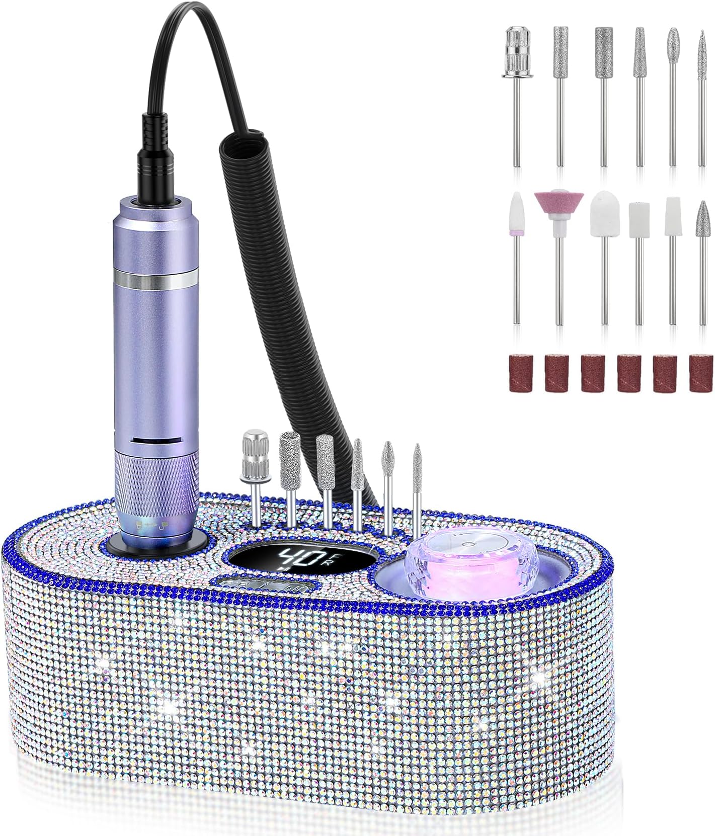 Amazon.com: Nail Drill Electric File: DEDNMSCA Sparkly Professional ...