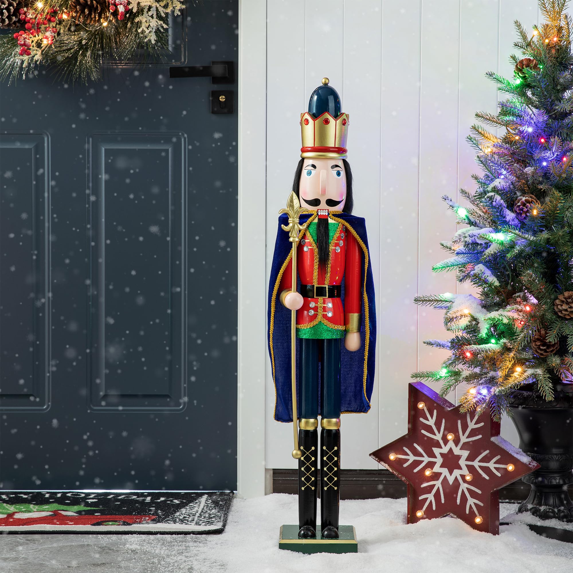Amazon.com: eUty King Nutcracker Christmas 36" H Wooden Nutcracker ...