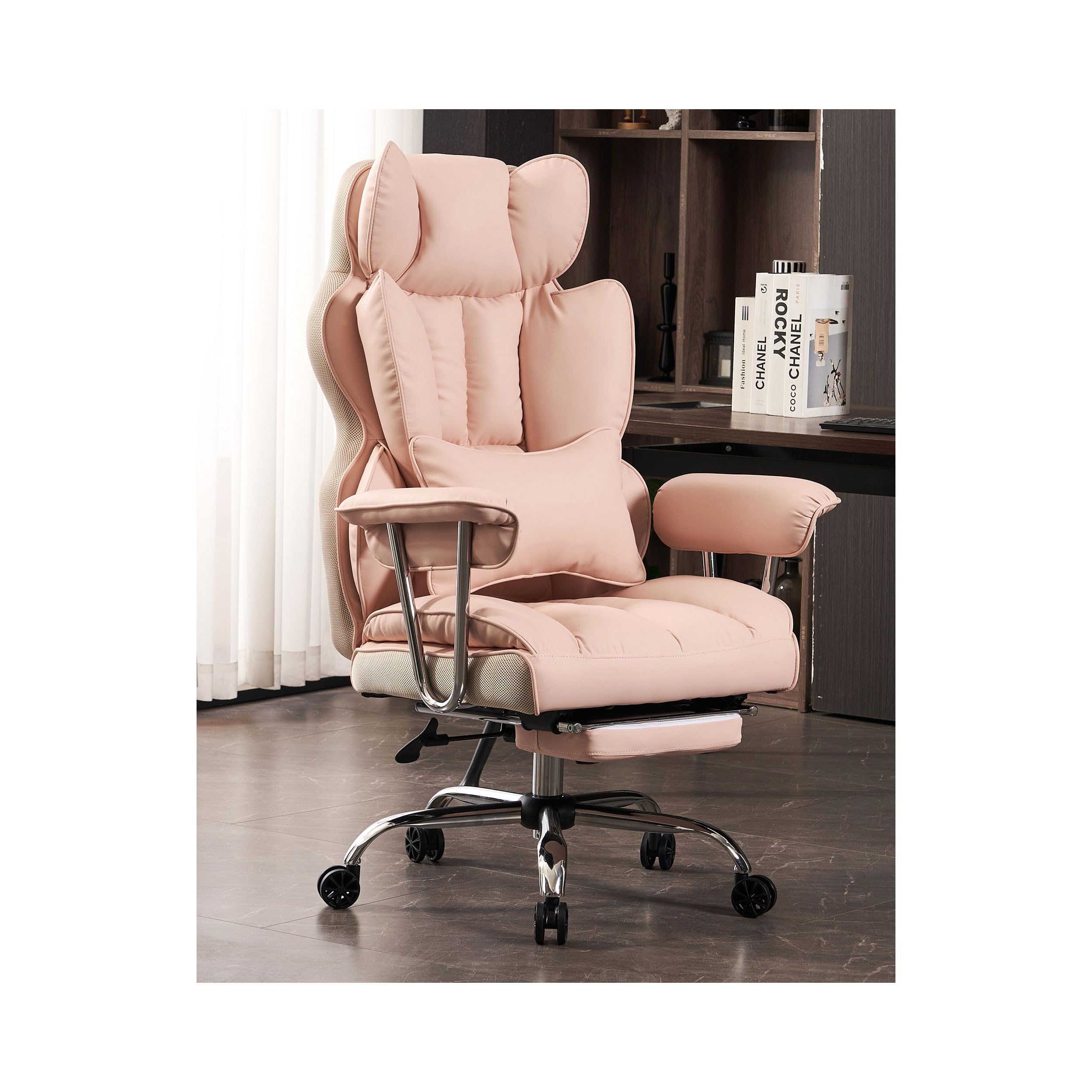 Snapklik.com : Efomao Desk Office Chair, Big High Back Chair,PU Leather ...