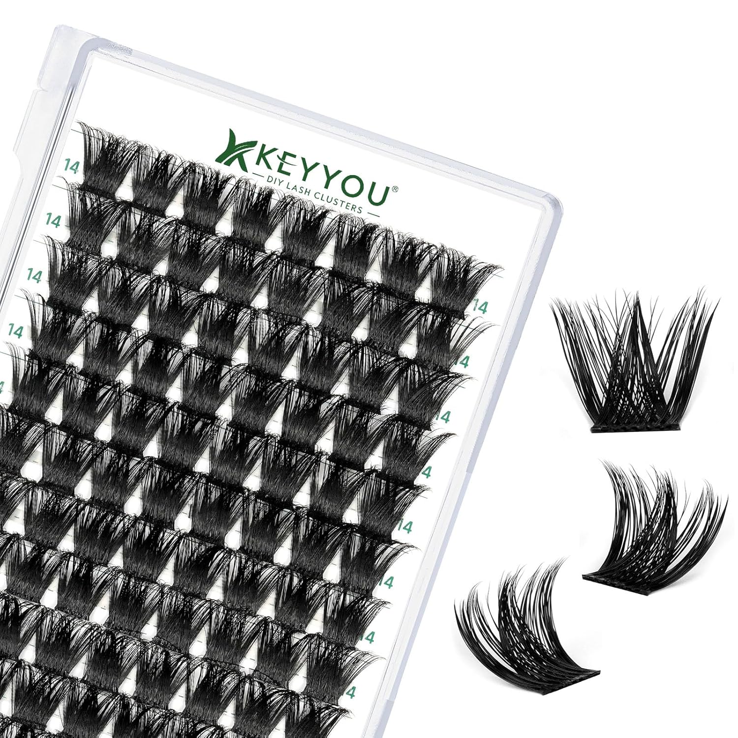 Amazon.com: KEYYOU Lash Clusters 96pcs Individual Lashes Y02 D Curl ...