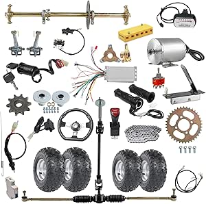 Amazon.com: YC Yier 32" Go-Kart Rear Live Axle, 48V 1800W Motor, Controller,6 inch Wheels Tires ...