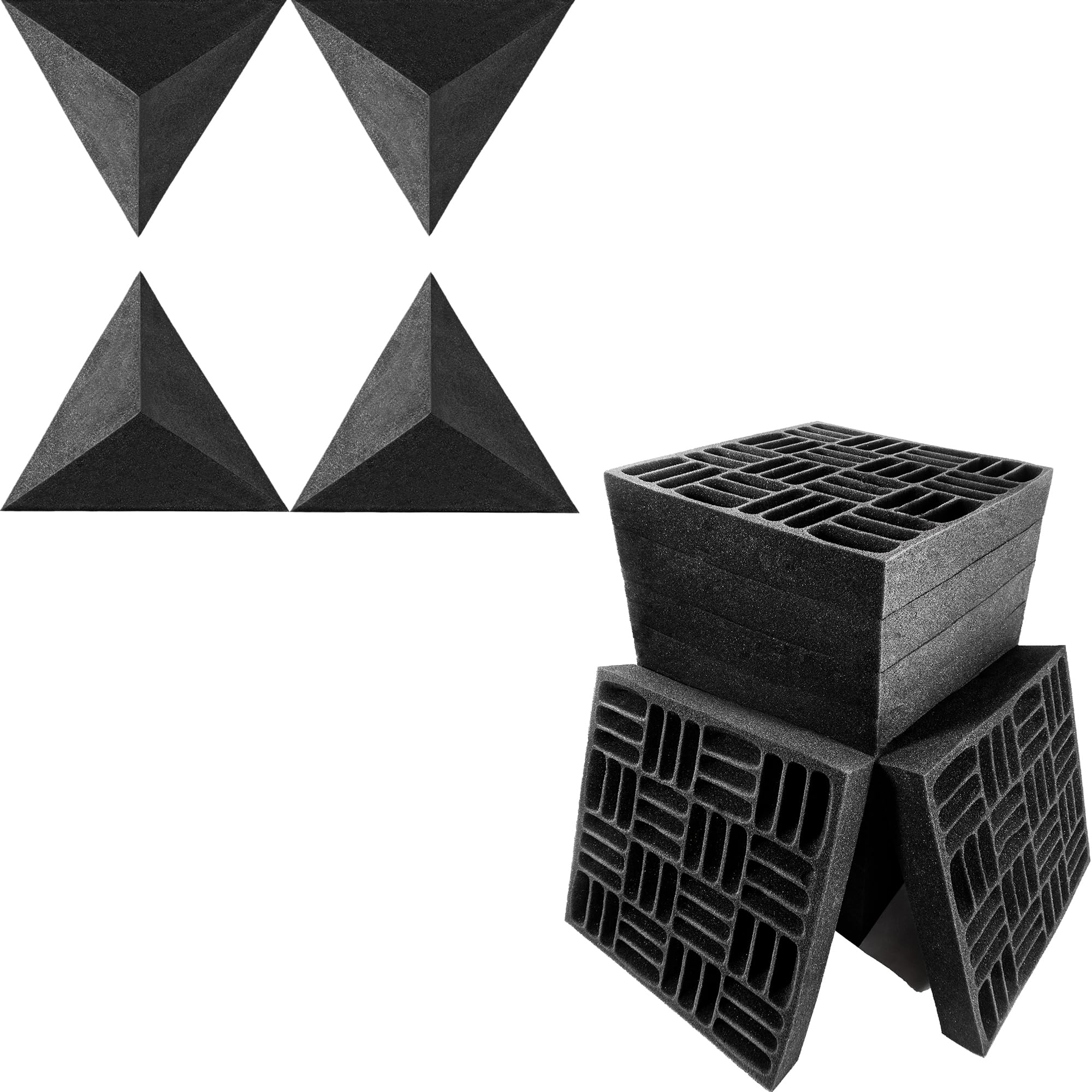 Amazon.com: Grid Style Acoustic Panels and Bass Traps Bundle - 4 ...